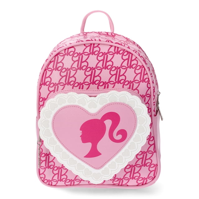 Barbie Heart Pocket Women's 10.5" Mini Backpack, Pink - Walmart.com
