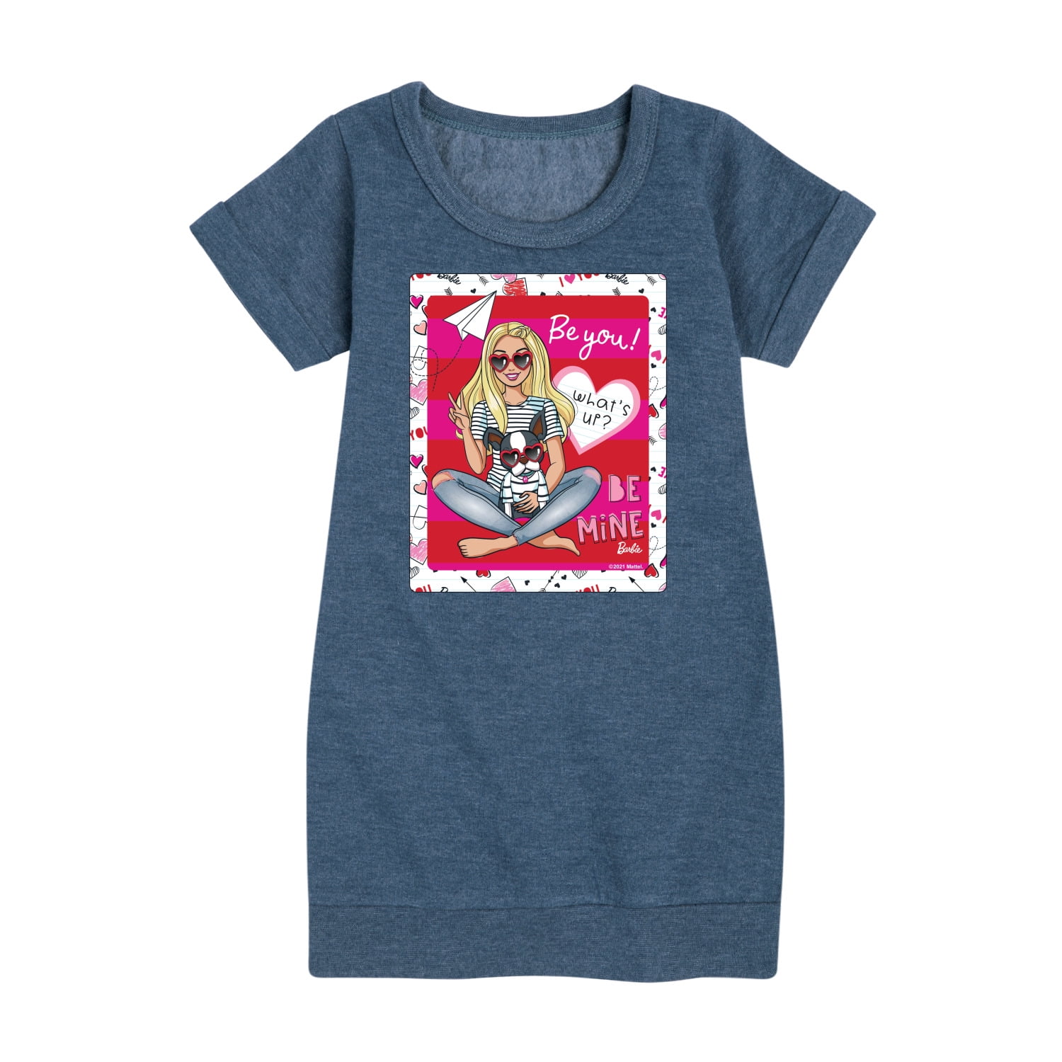 Barbie - Hello Lovely Barbie - Toddler And Youth Girls Fleece Dress ...