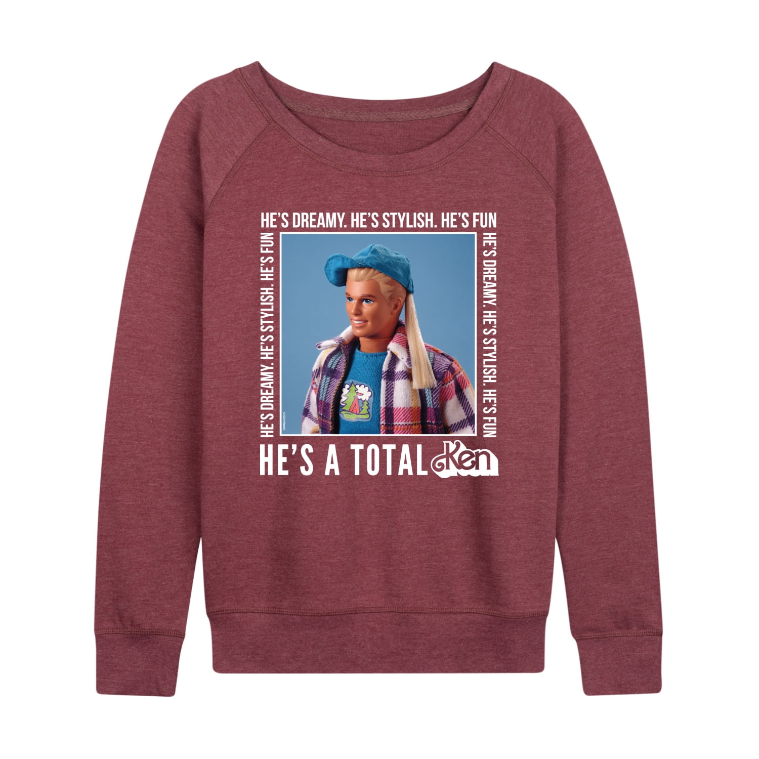 Barbie - Hes A Total Ken - Women's French Terry Long Sleeve Shirt ...