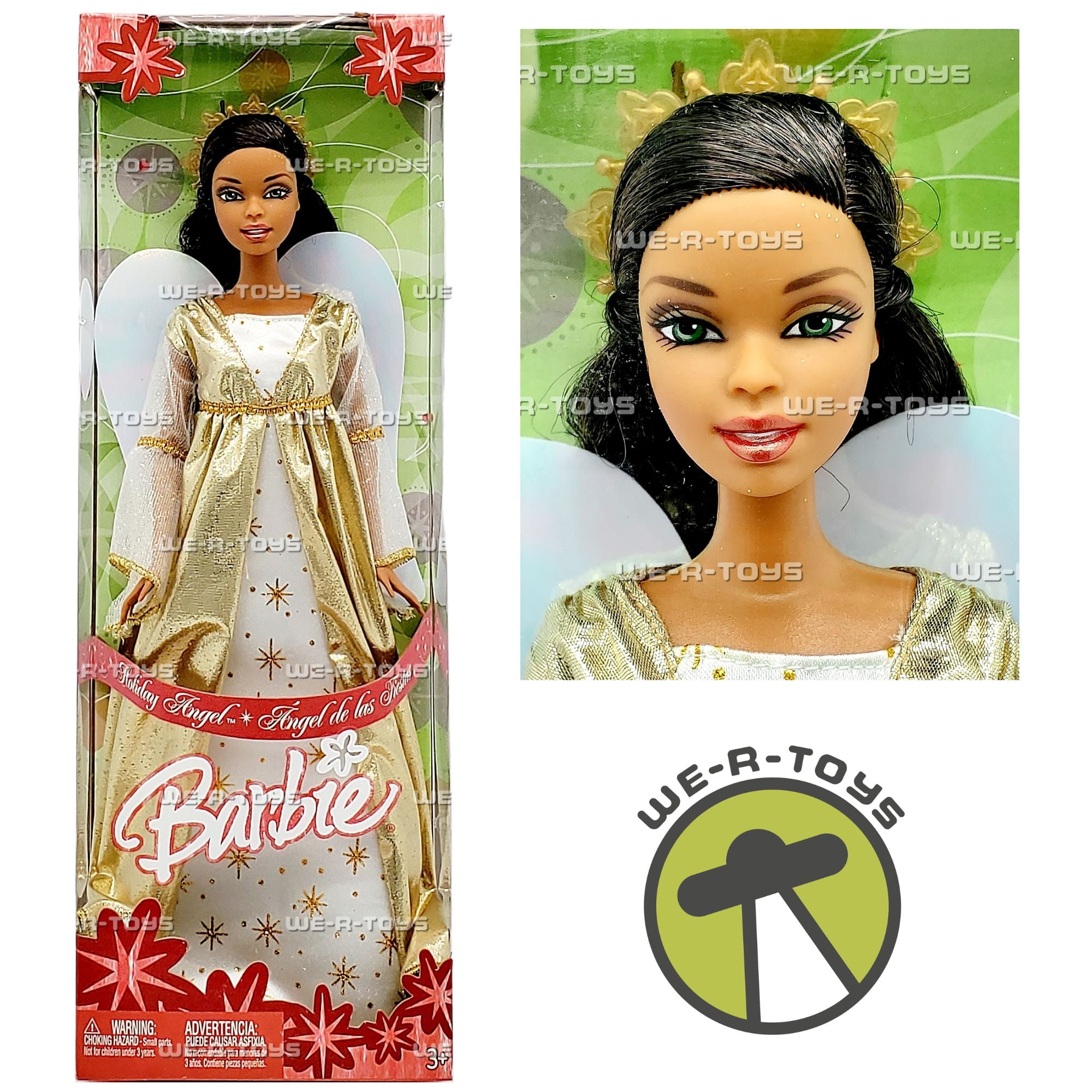 Barbie Holiday Angel Doll African American 2005 Mattel G5323 - Walmart.com