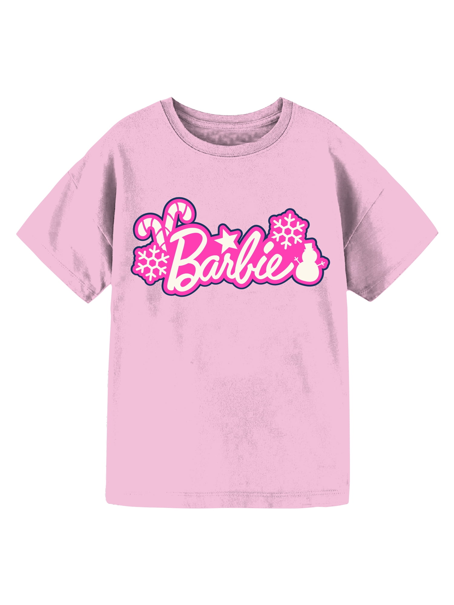 Barbie Holiday Girls Graphic Crewneck Short Sleeve T-Shirt, Sizes 4-16 ...
