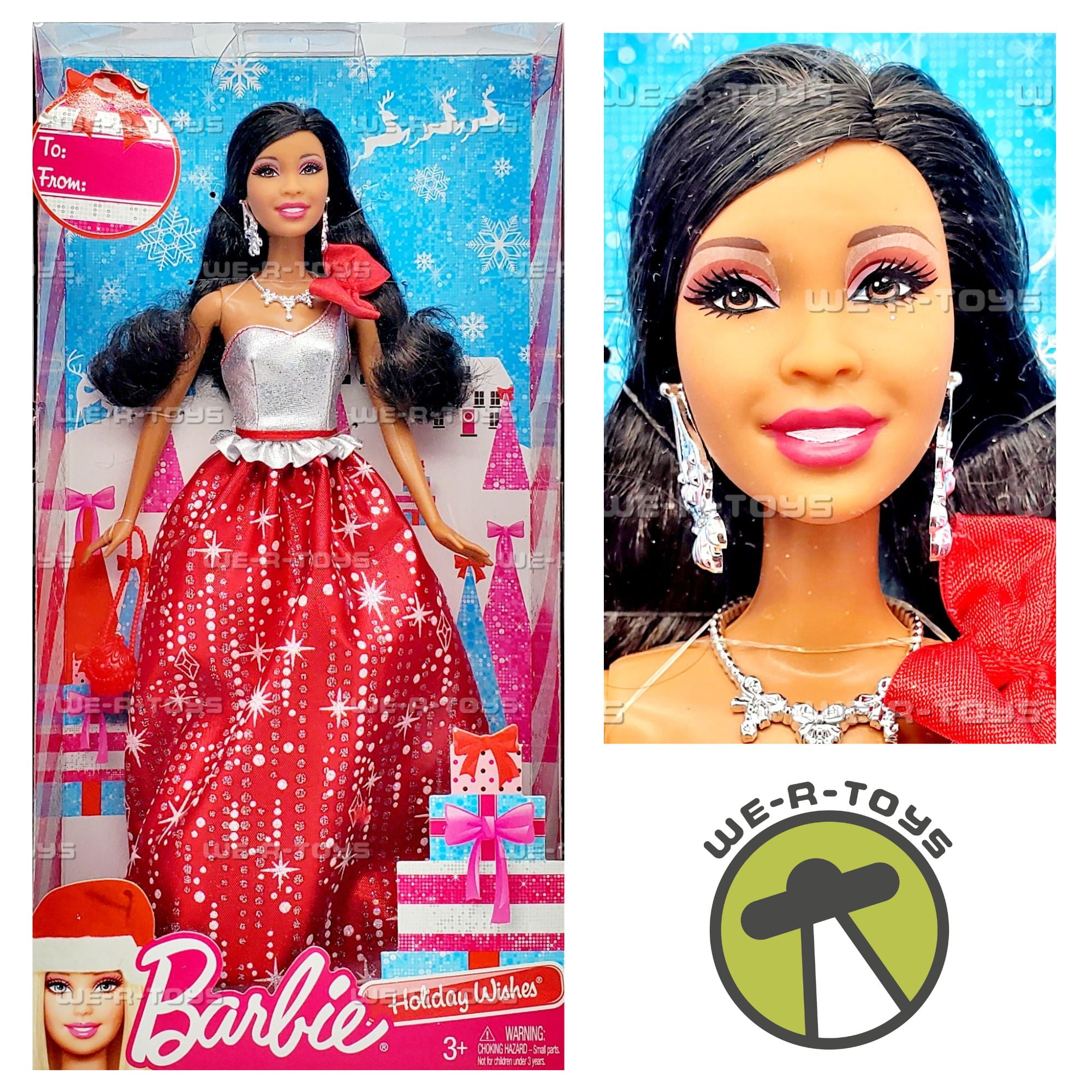 Barbie Holiday Wishes African-American Doll 2013 Mattel BBV51 - Walmart.com