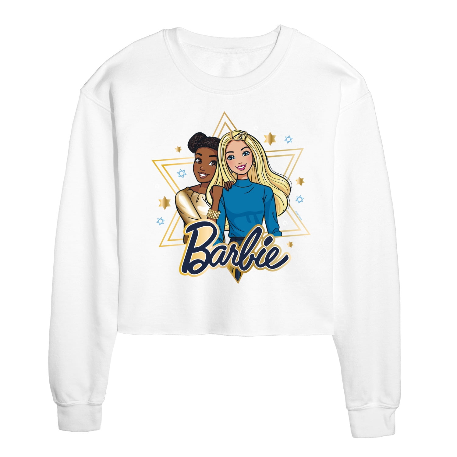 Barbie - Holidays & Christmas - Hanukkah Stars - Juniors Cropped Crew ... Barbie - Holidays & Christmas - Hanukkah Stars - Juniors Cropped Crew ...