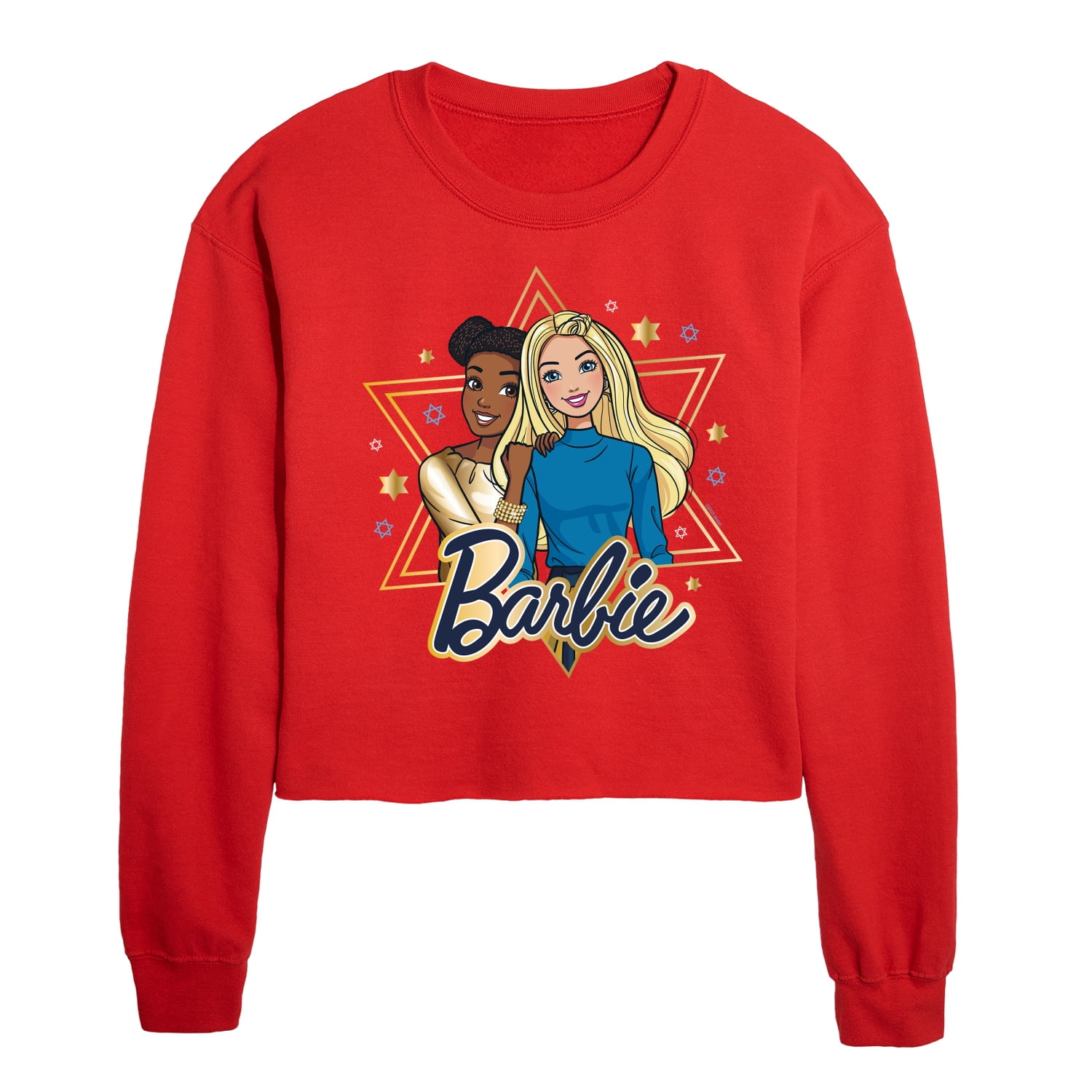 Barbie - Holidays & Christmas - Hanukkah Stars - Juniors Cropped Crew ... Barbie - Holidays & Christmas - Hanukkah Stars - Juniors Cropped Crew ...