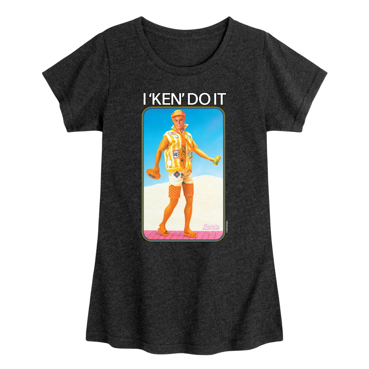 Barbie - I Ken Do It - Girls Fitted Short Sleeve Graphic T-Shirt ...