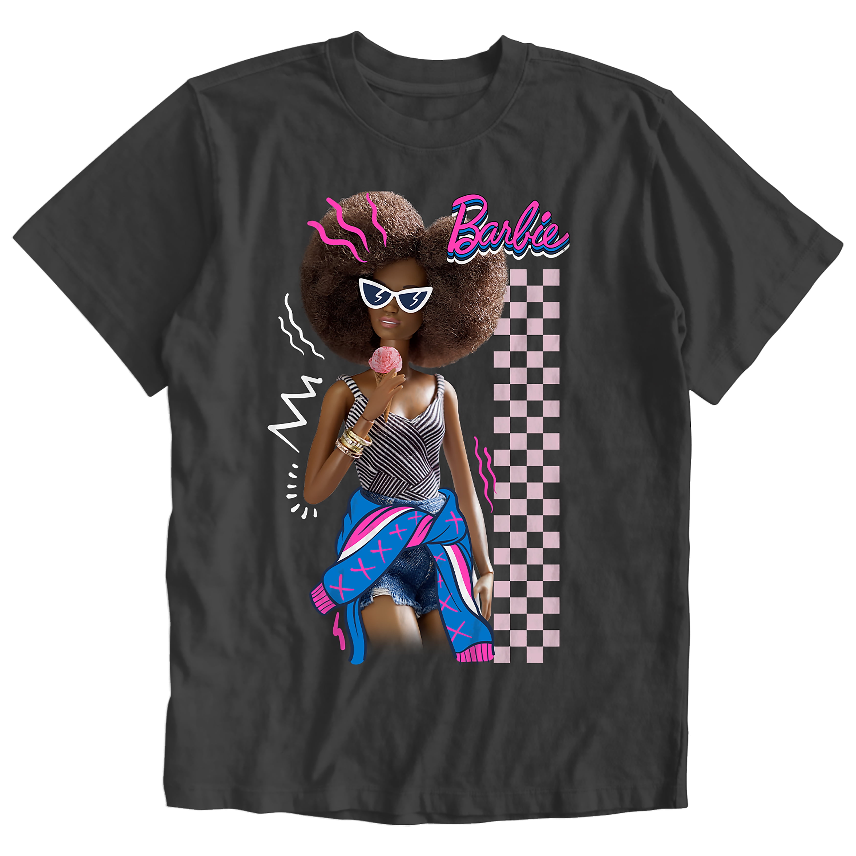 Barbie Ice Cream Mens and Womens Short Sleeve T-Shirt (Black, S-XXL ...