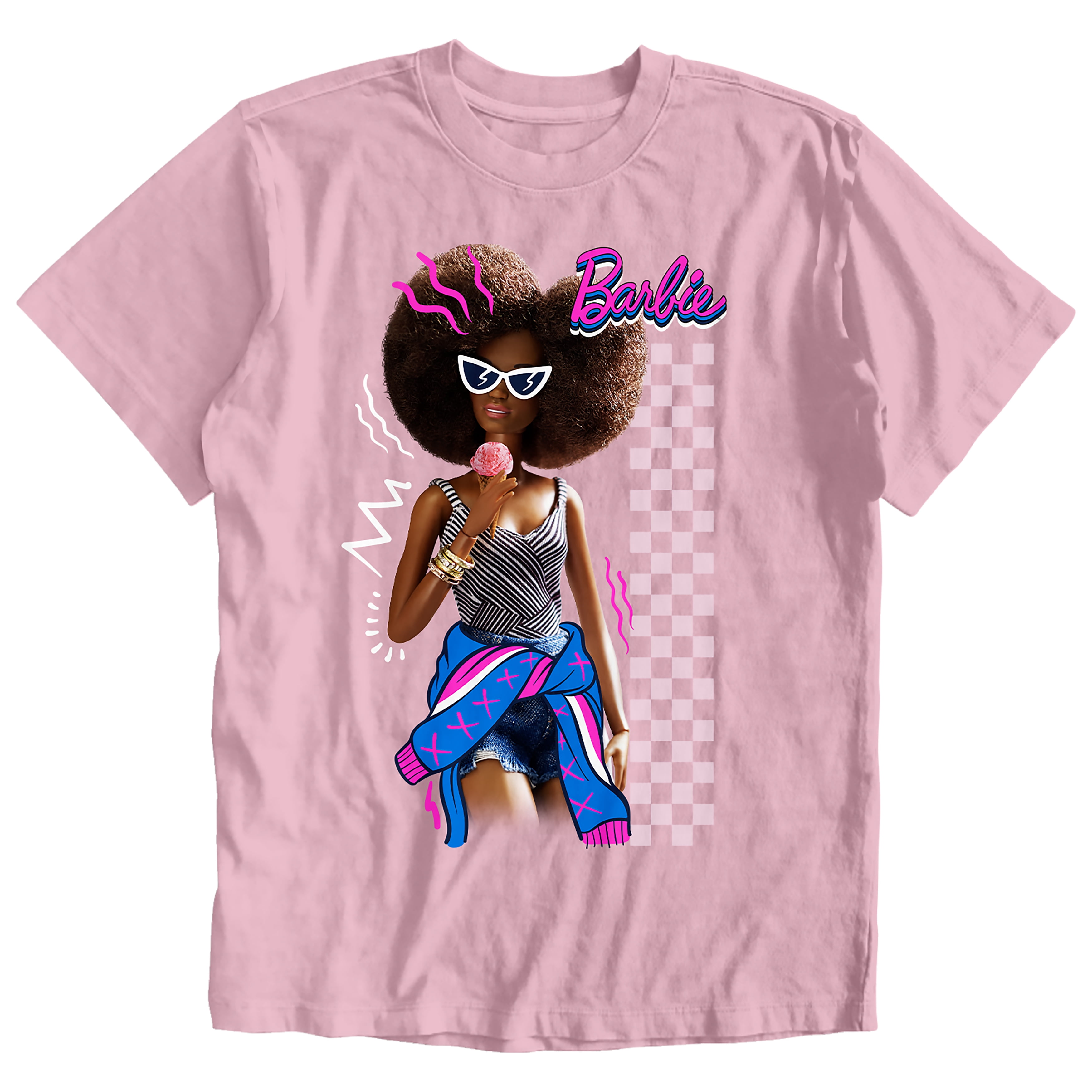 Barbie Ice Cream Mens and Womens Short Sleeve T-Shirt (Light Pink, S ...