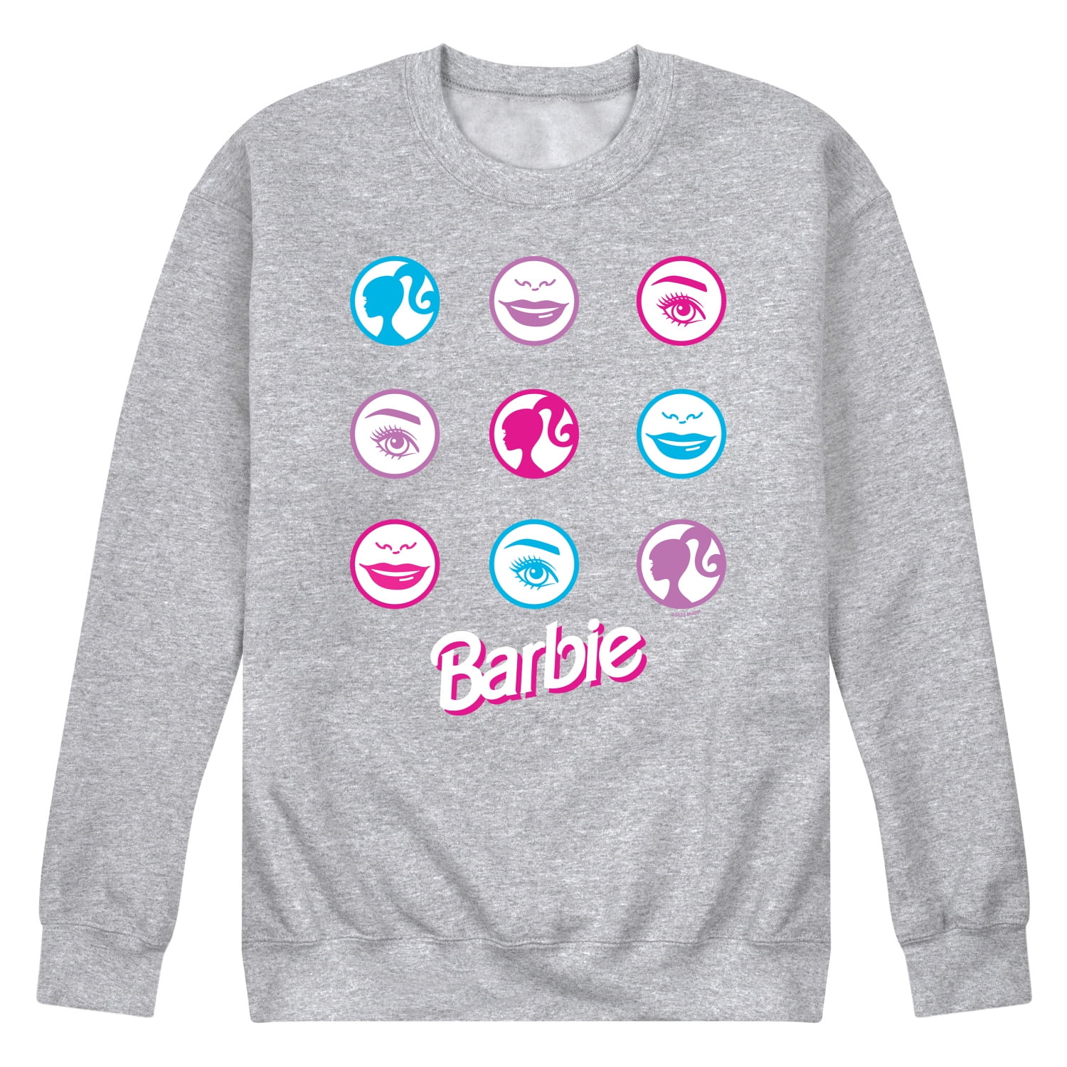 Barbie - Iconic Features of Barbie - Men's Crew Neck Fleece Pullover ...