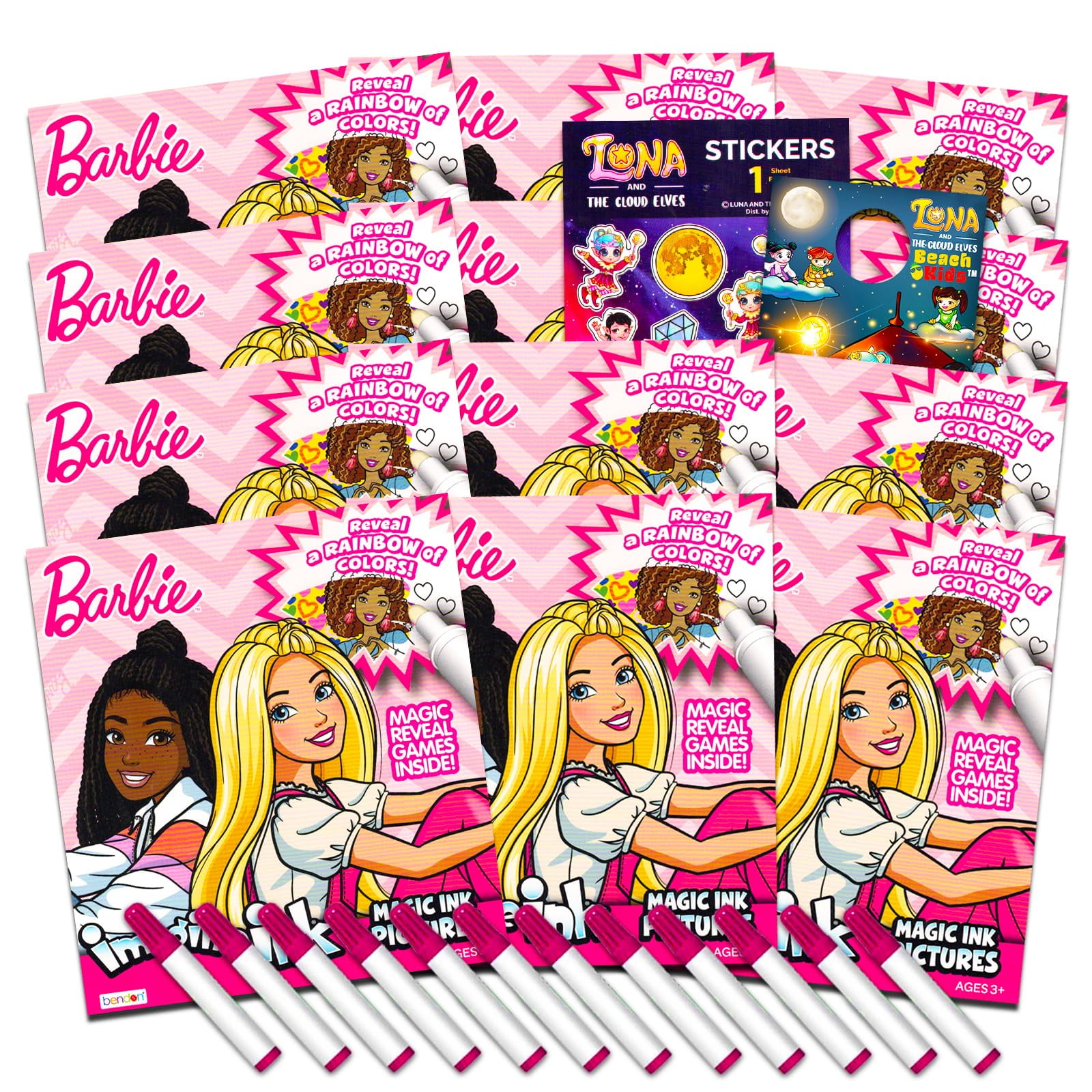 Barbie Imagine Ink Coloring DHF10 Book Set for Girls, Pack No-Mess ...