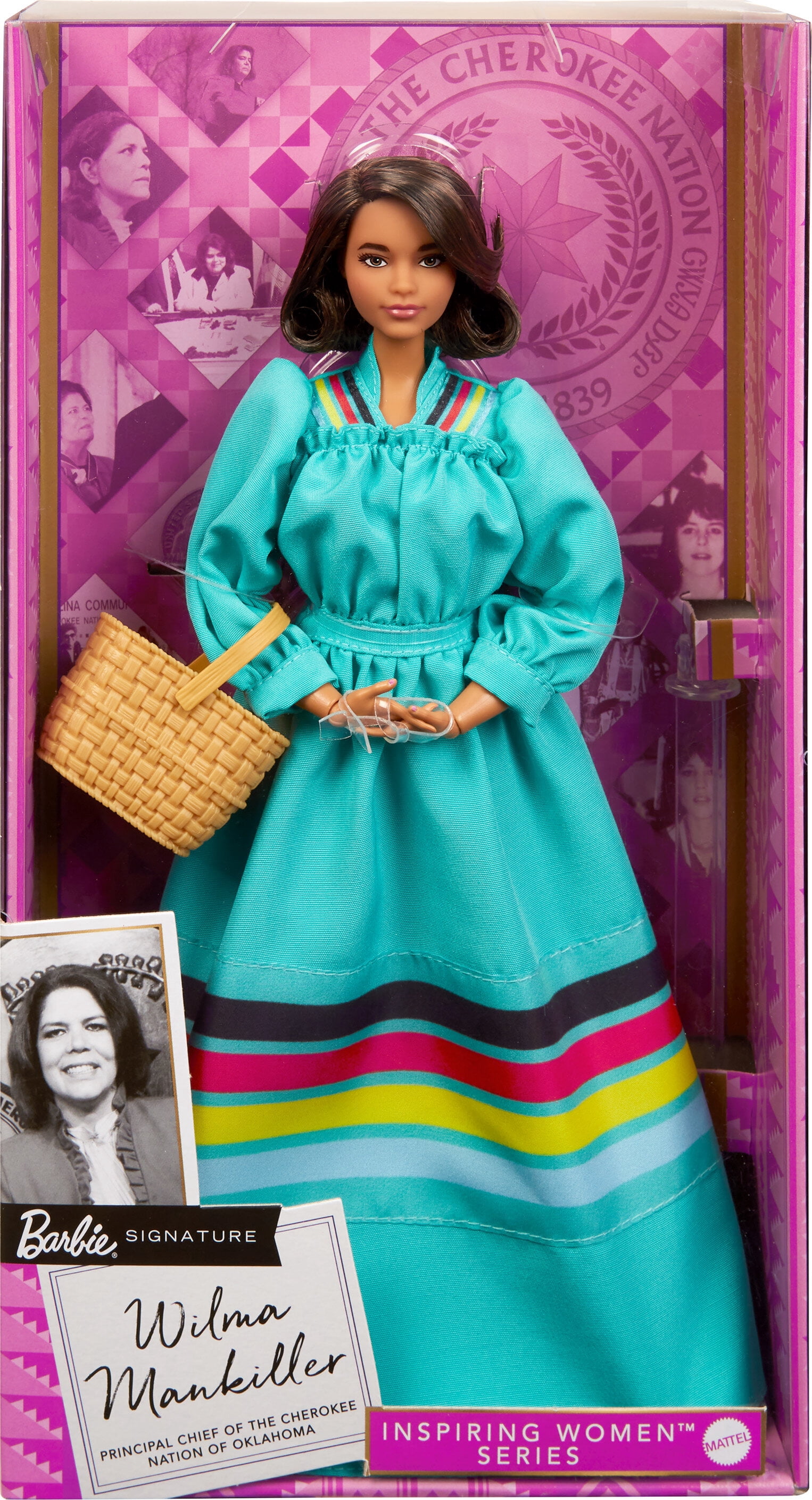 Barbie Inspiring Women Collectible Doll, Wilma Mankiller in Turquoise ...
