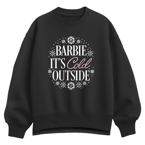 Barbie - It's Cold Outside - Women's Oversized Fleece Crew Sweatshirt ...