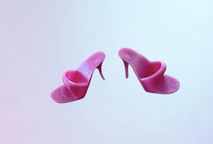 Barbie Jewel Secrets Whitney Doll PINK Heels Mules Sandals Shoes ...