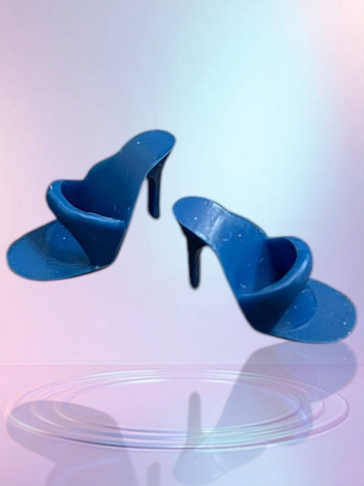 Barbie Jewel Secrets Whitney Doll Royal Navy Blue Heels Mules Sandals ...