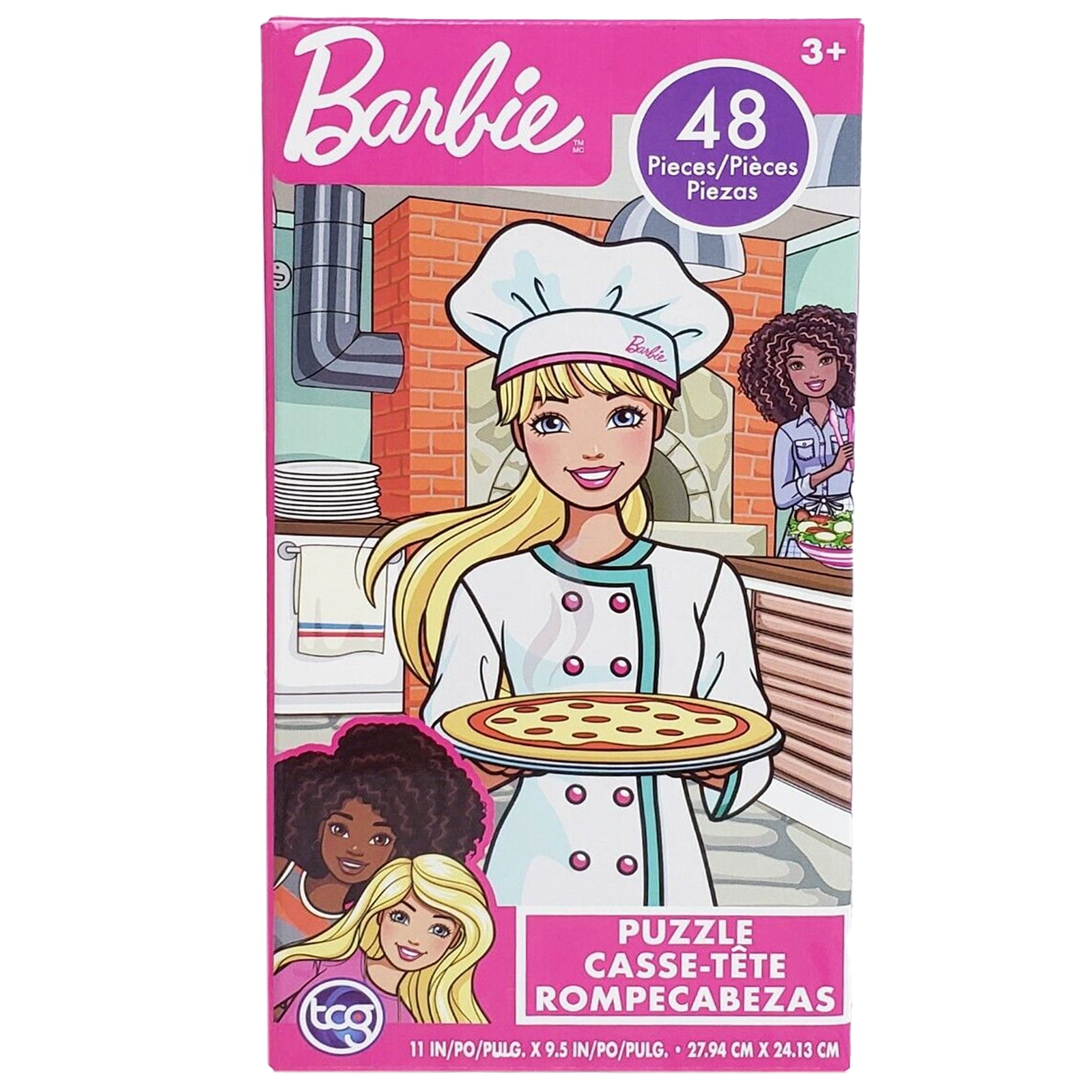 Barbie Jigsaw Puzzle 48 pieces 11"x9.5" Chef Barbie With Pizza ...