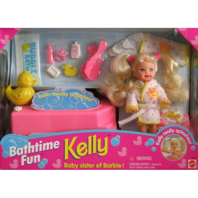 Barbie Bathtime Fun Kelly Doll Play Set 1995 Mattel 14552 NEW - Walmart ...
