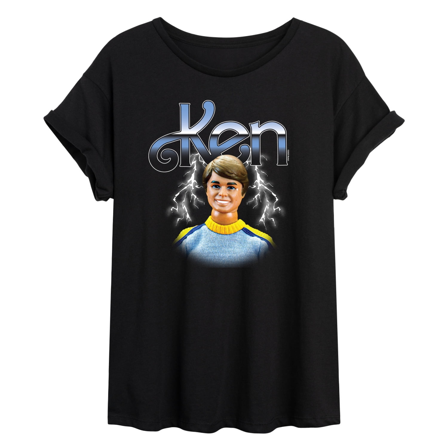 Barbie - Ken Bootleg - Juniors Oversized Graphic T-Shirt - Walmart.com