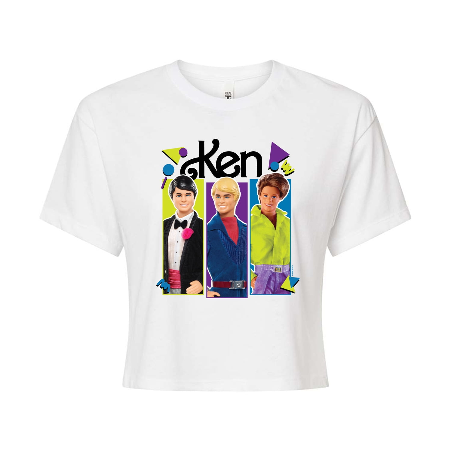 Barbie - Ken Group - Juniors Cropped Graphic T-Shirt - Walmart.com