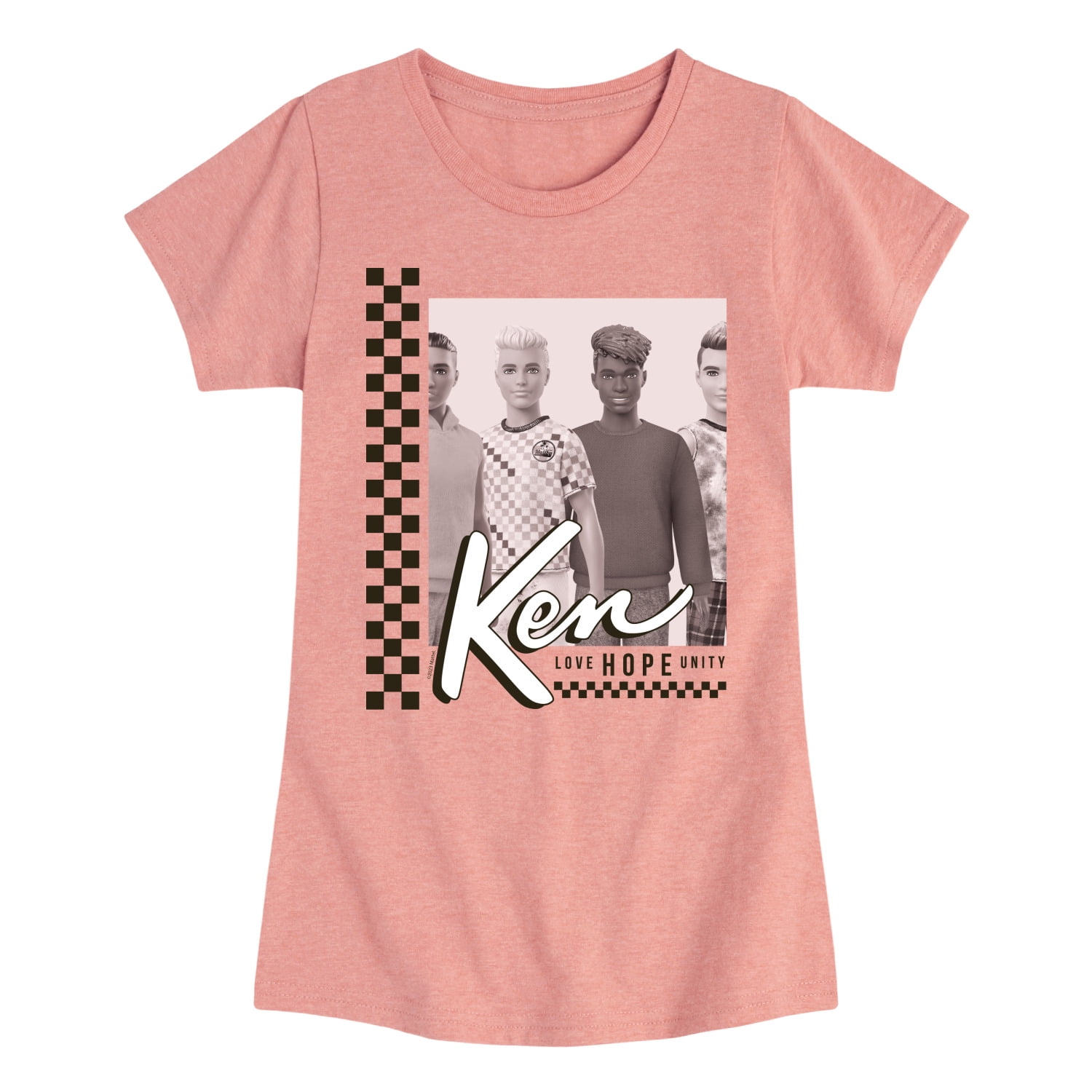 Barbie - Ken - Love Hope Unity - Toddler And Youth Girls Raglan Graphic ...