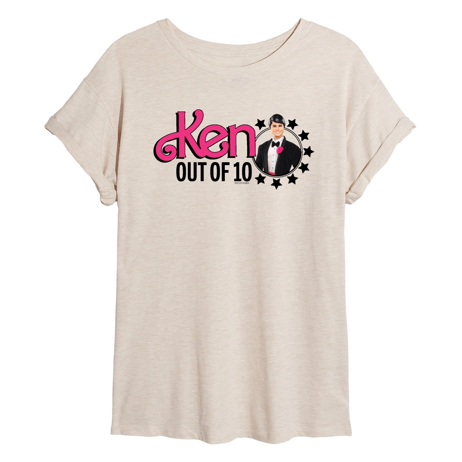 Barbie - Ken Out Of 10 - Juniors Oversized Graphic T-Shirt - Walmart.com
