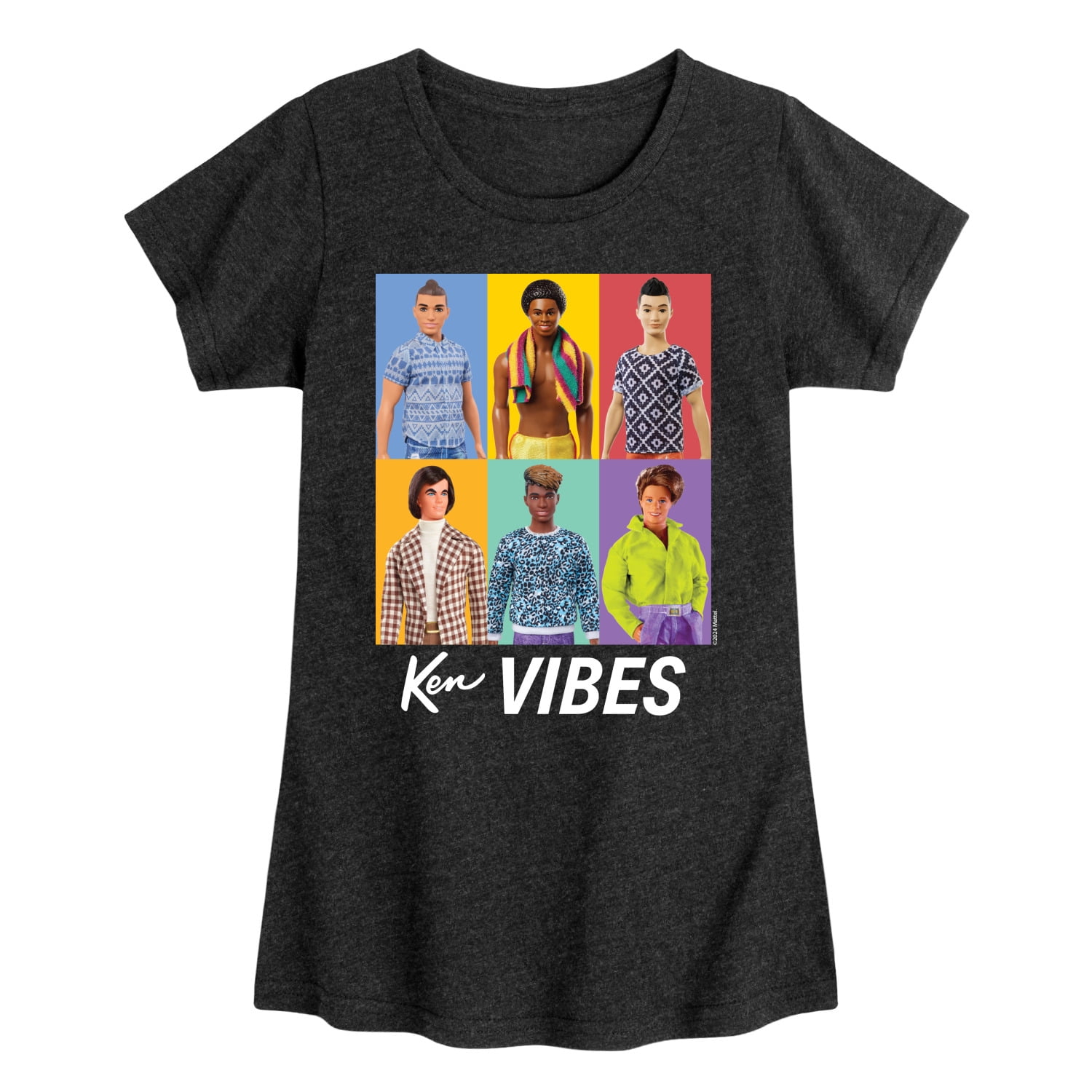 Barbie - Ken Vibes - Girls Fitted Short Sleeve Graphic T-Shirt ...