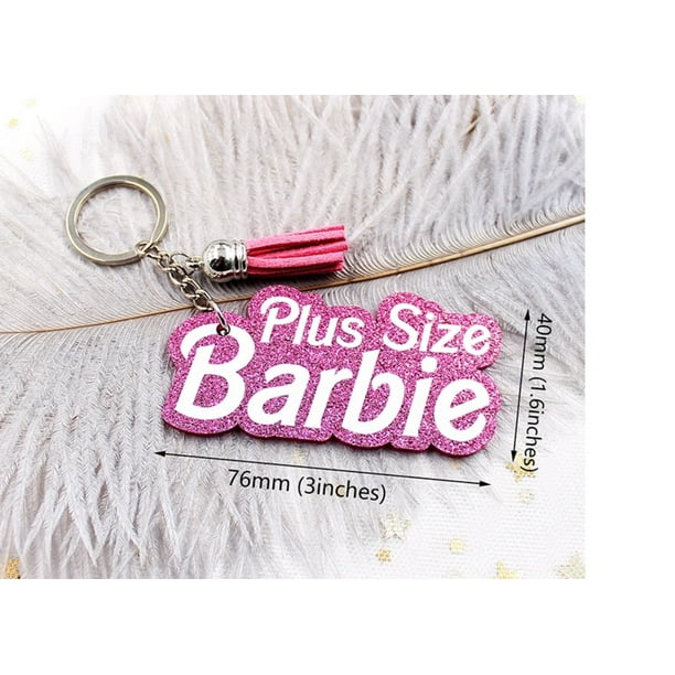 Barbie Keychain Glitter Pink,Barbie and Plus Barbie,Key Chain - Walmart ...