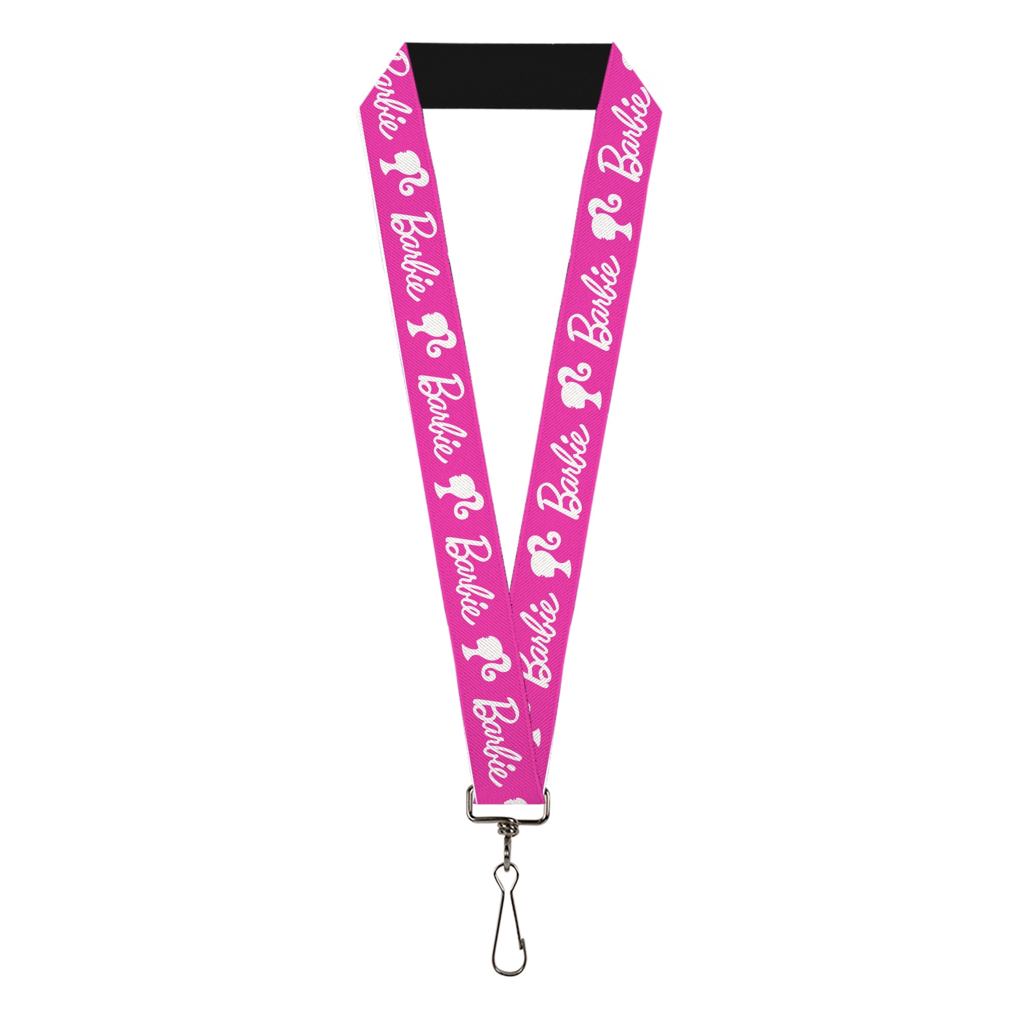 Barbie Lanyard, Barbie Script Signature Logo and Silhouette Hot Pink ...