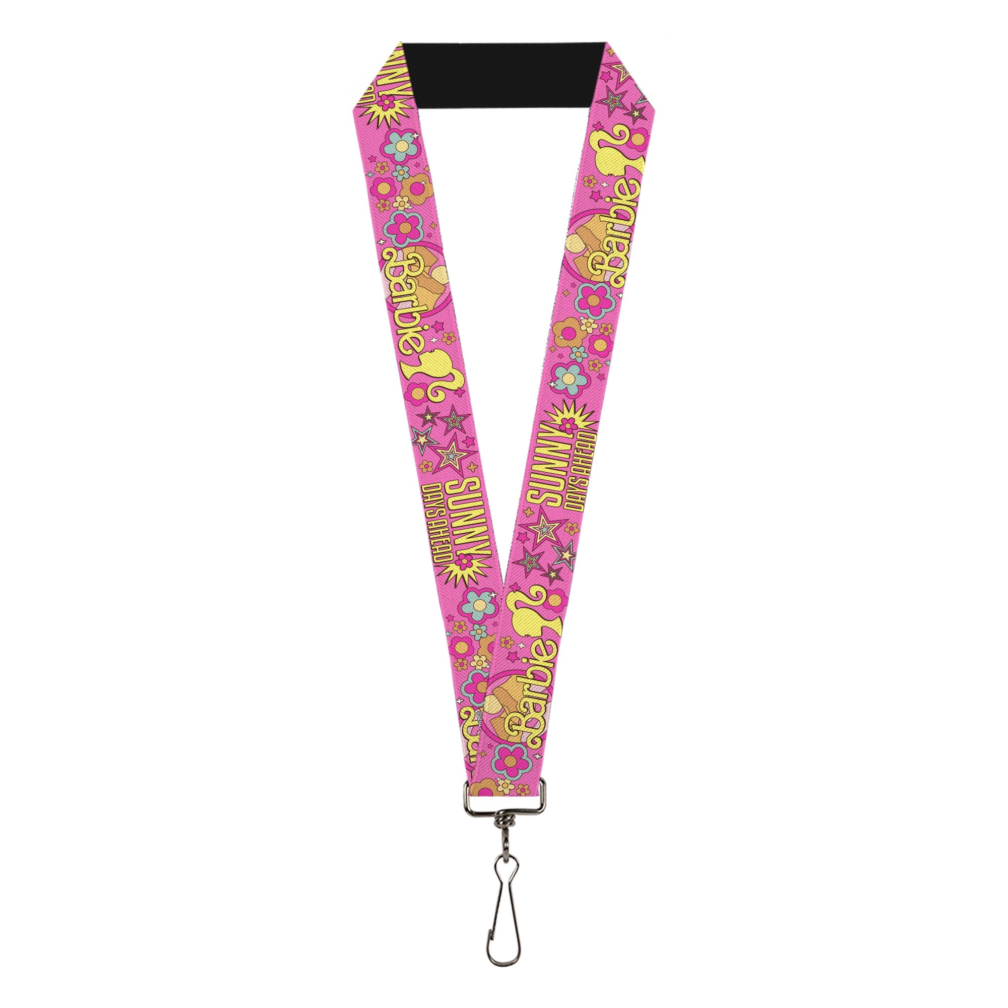 Barbie Lanyard, Barbie Sunny Days Ahead Icons Collage Pink Multi Color ...