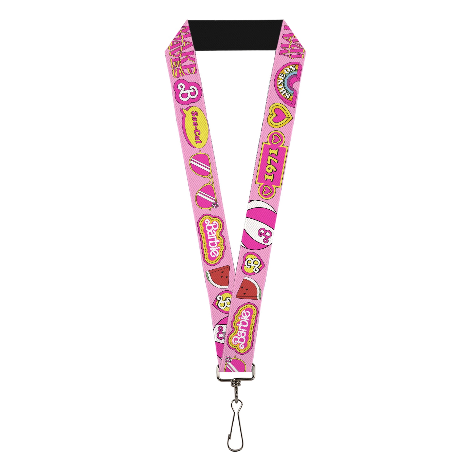 Barbie Lanyard, Malibu Barbie 1971 Icons and Quotes Pinks Yellows ...