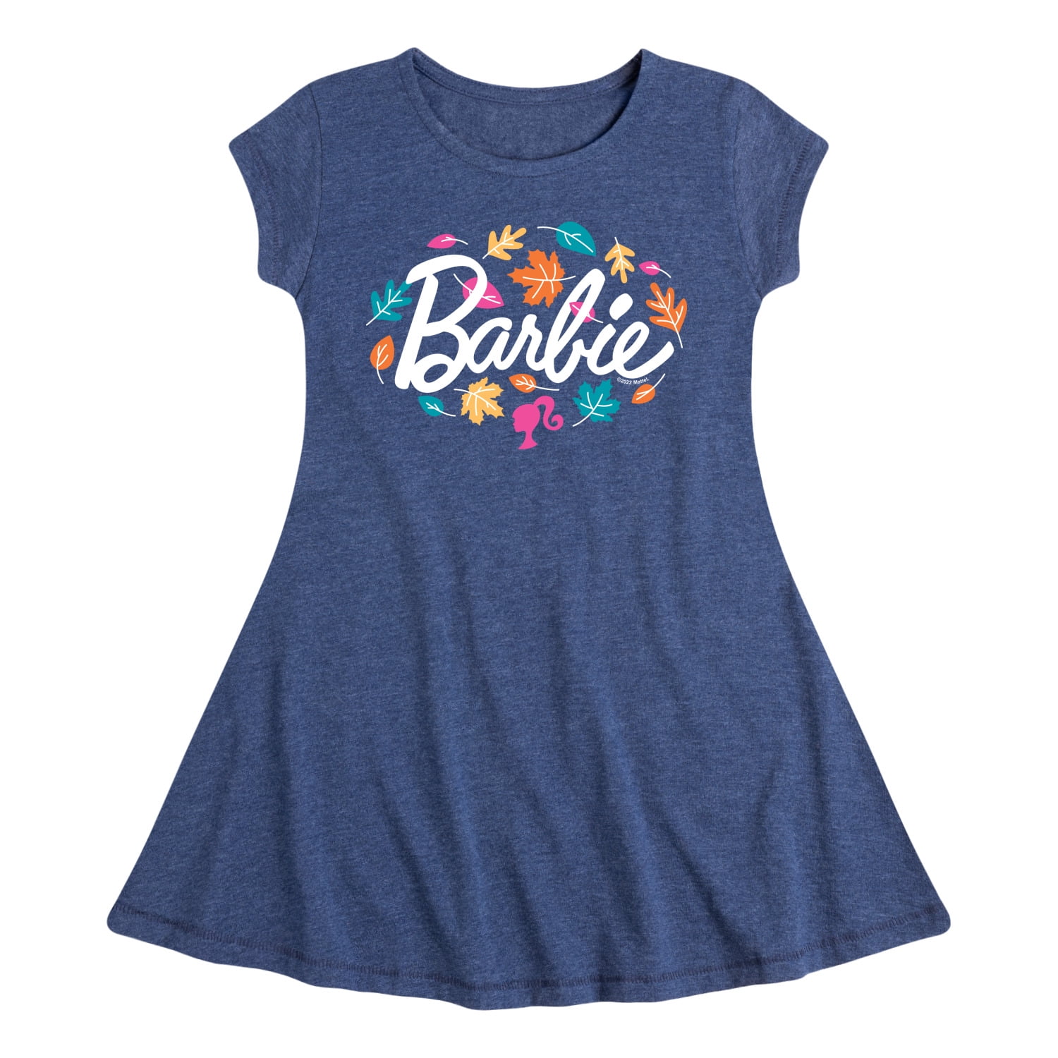 Barbie - Leaves Swirling - Toddler And Youth Girls Fit And Flare Dress ...