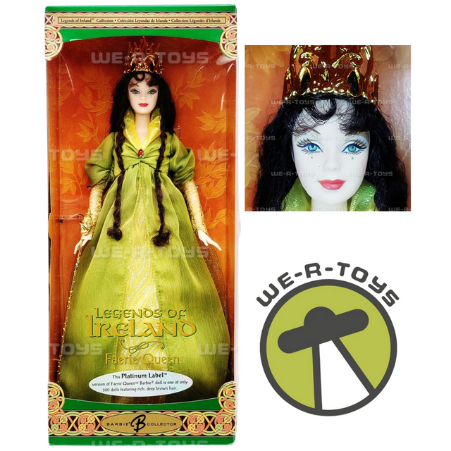 Barbie Legends of Ireland Faerie Queen Brunette Doll 2004 Platinum ...