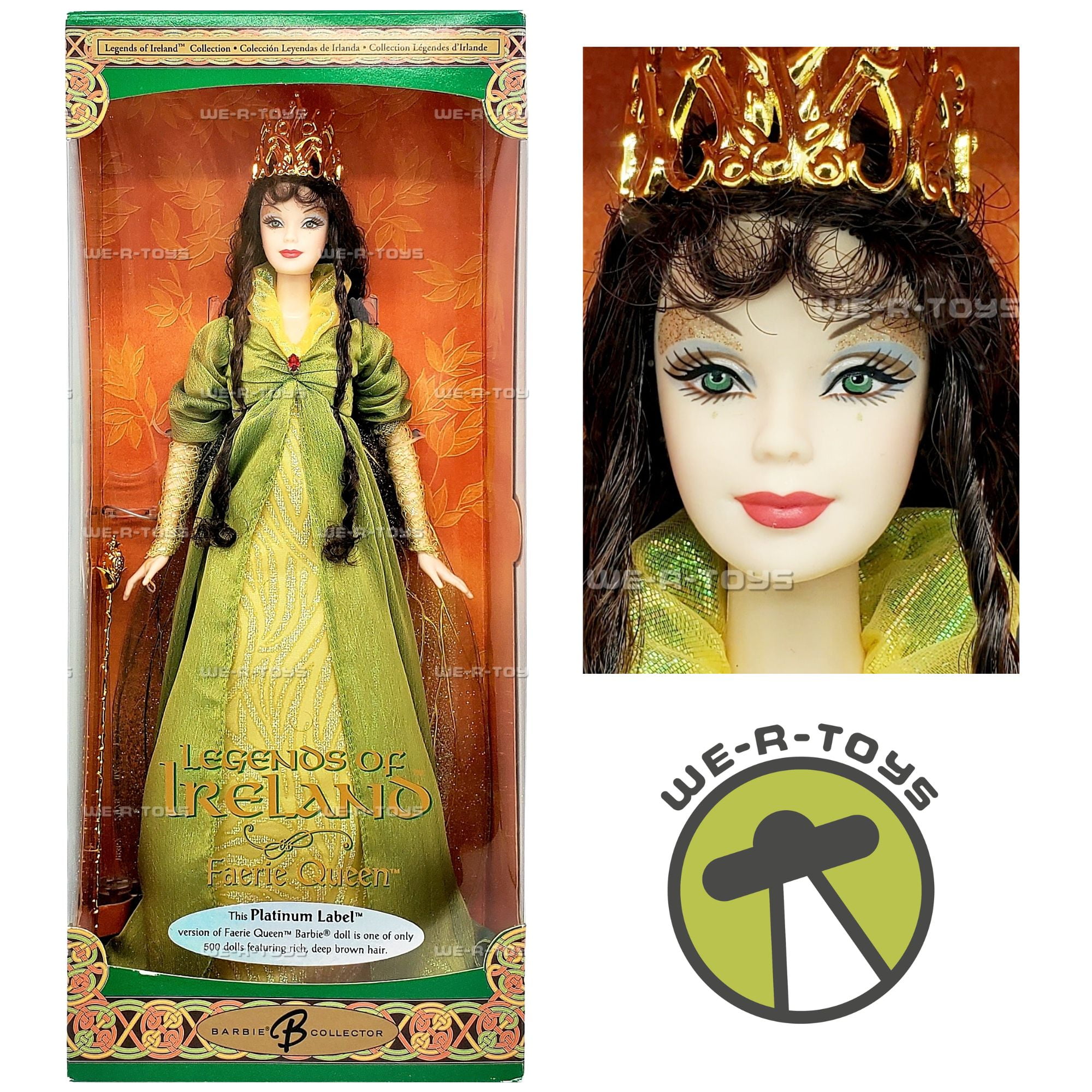Barbie Legends of Ireland Faerie Queen Brunette Doll 2004 Platinum ...