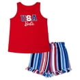 Barbie Little Girls' 2-Piece Sleeveless Tank Top and Shorts Set Red ...