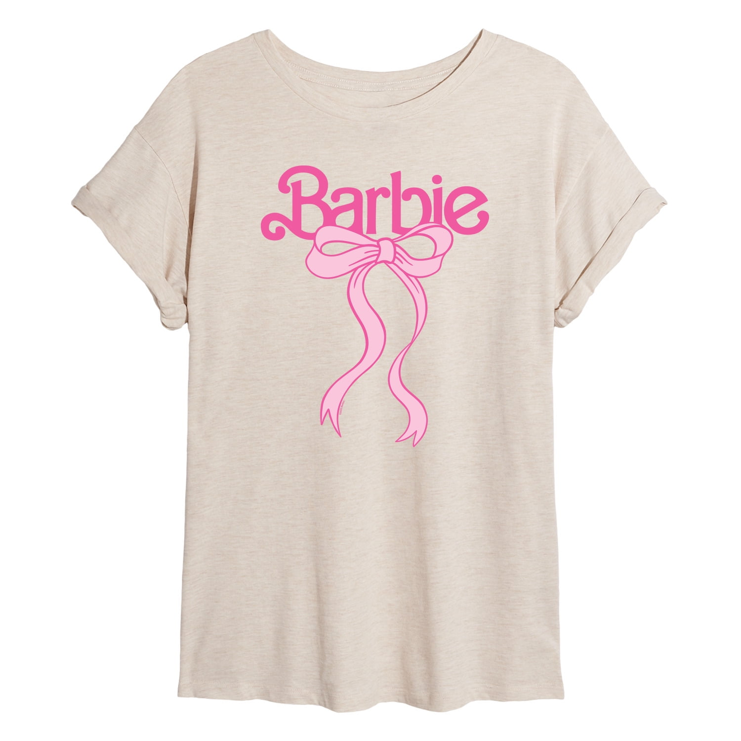 Barbie - Logo Coquette Bow - Women's Oversized Graphic T-Shirt ...