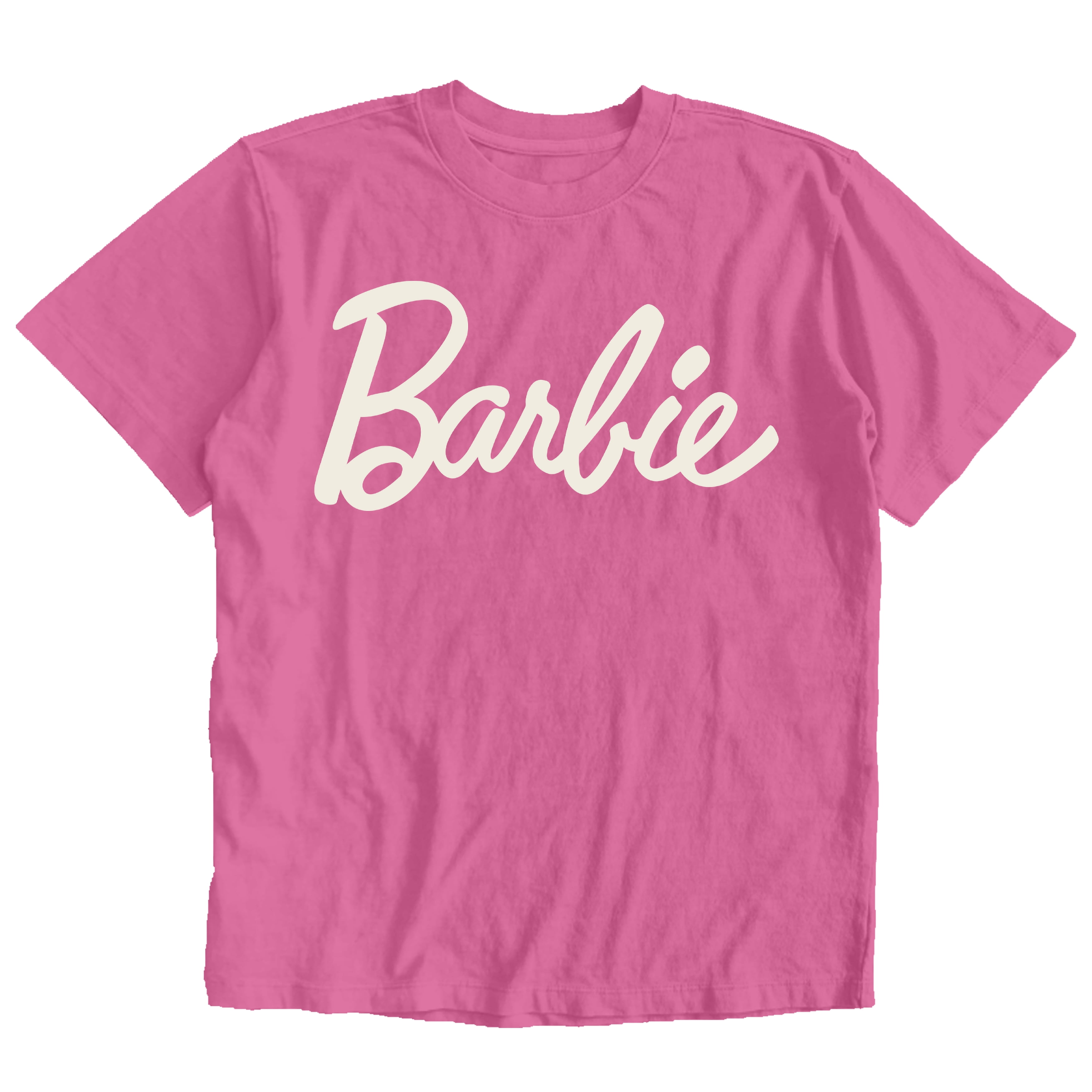 Barbie Logo Kids Short Sleeve T-Shirt (Azalea, S-XXL) - Walmart.com