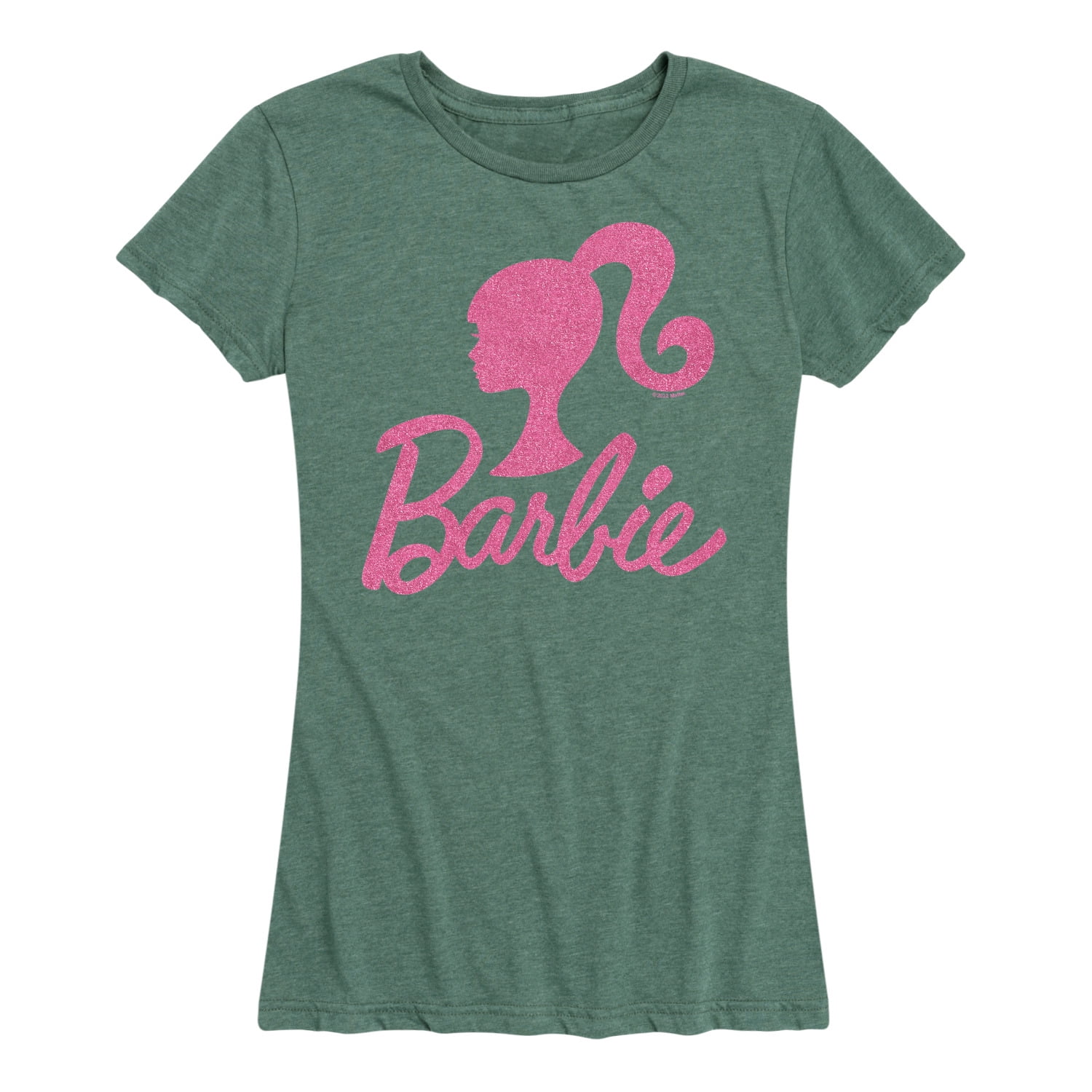 Barbie - Logo Pink Glitter - Women's Short Sleeve Graphic T-Shirt ...