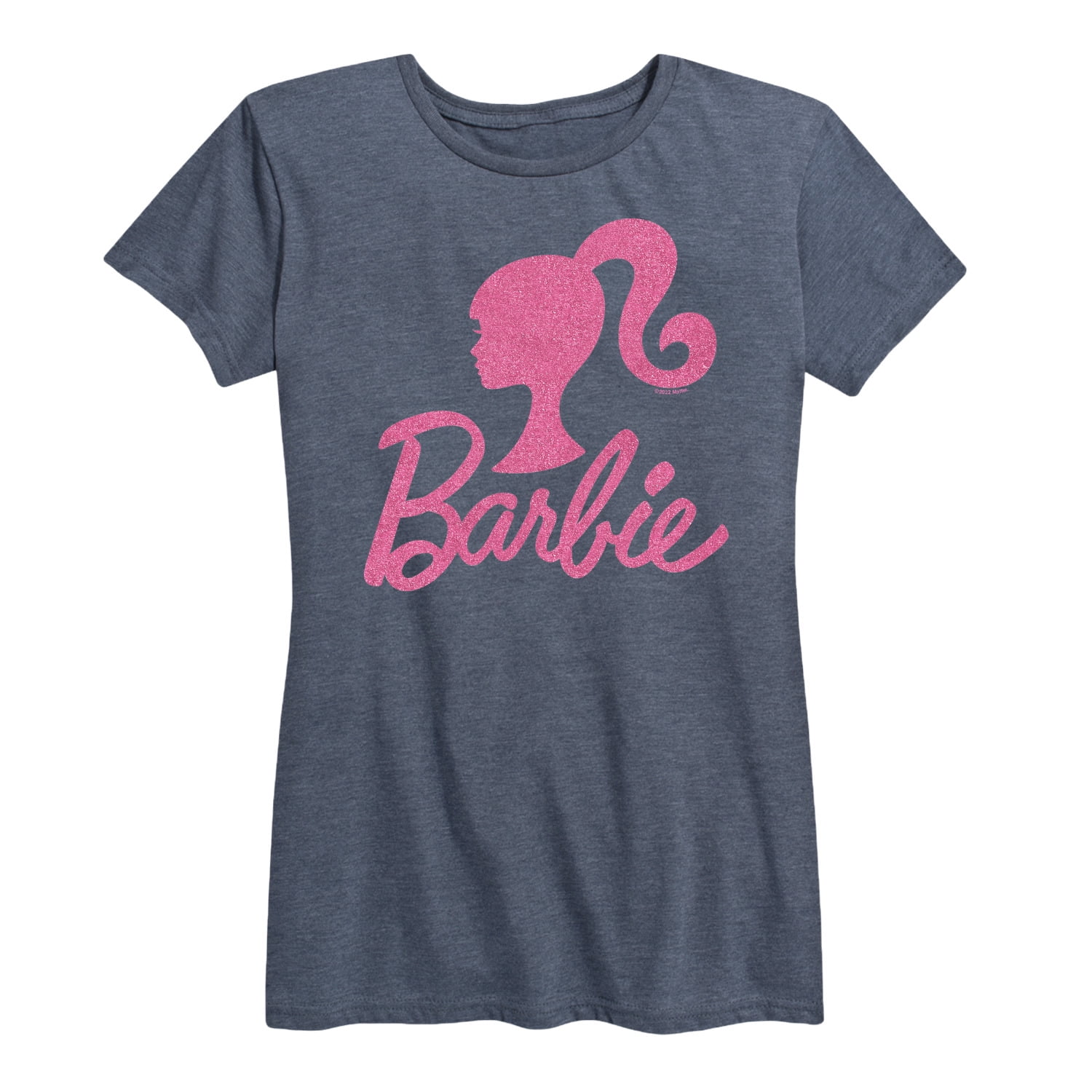 Barbie - Logo Pink Glitter - Women's Short Sleeve Graphic T-Shirt ...