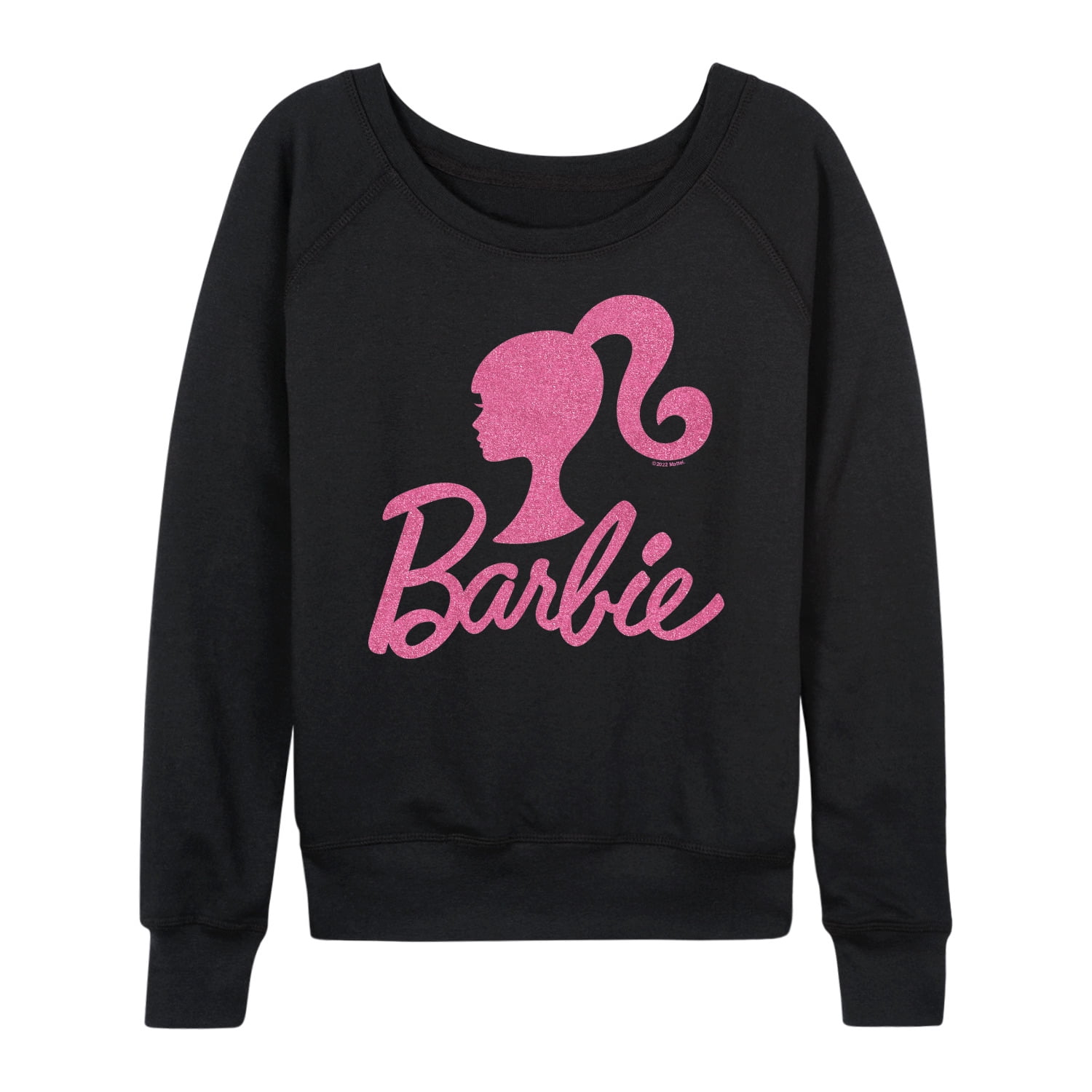 Barbie - Logo Pink Glitter - Women's Lightweight French Terry Long ...