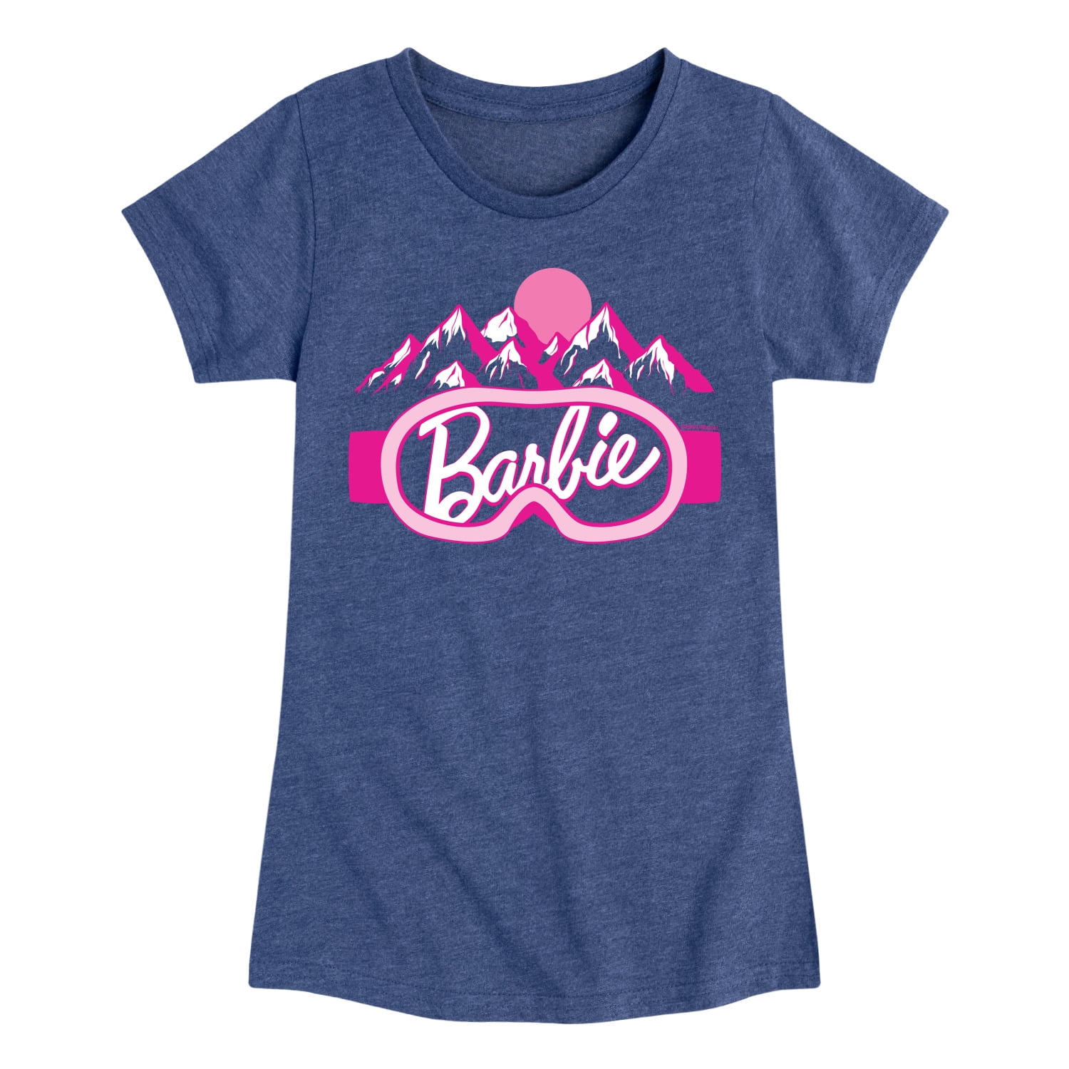 Barbie - Logo Ski Goggles - Toddler And Youth Girls Fitted Short Sleeve ...