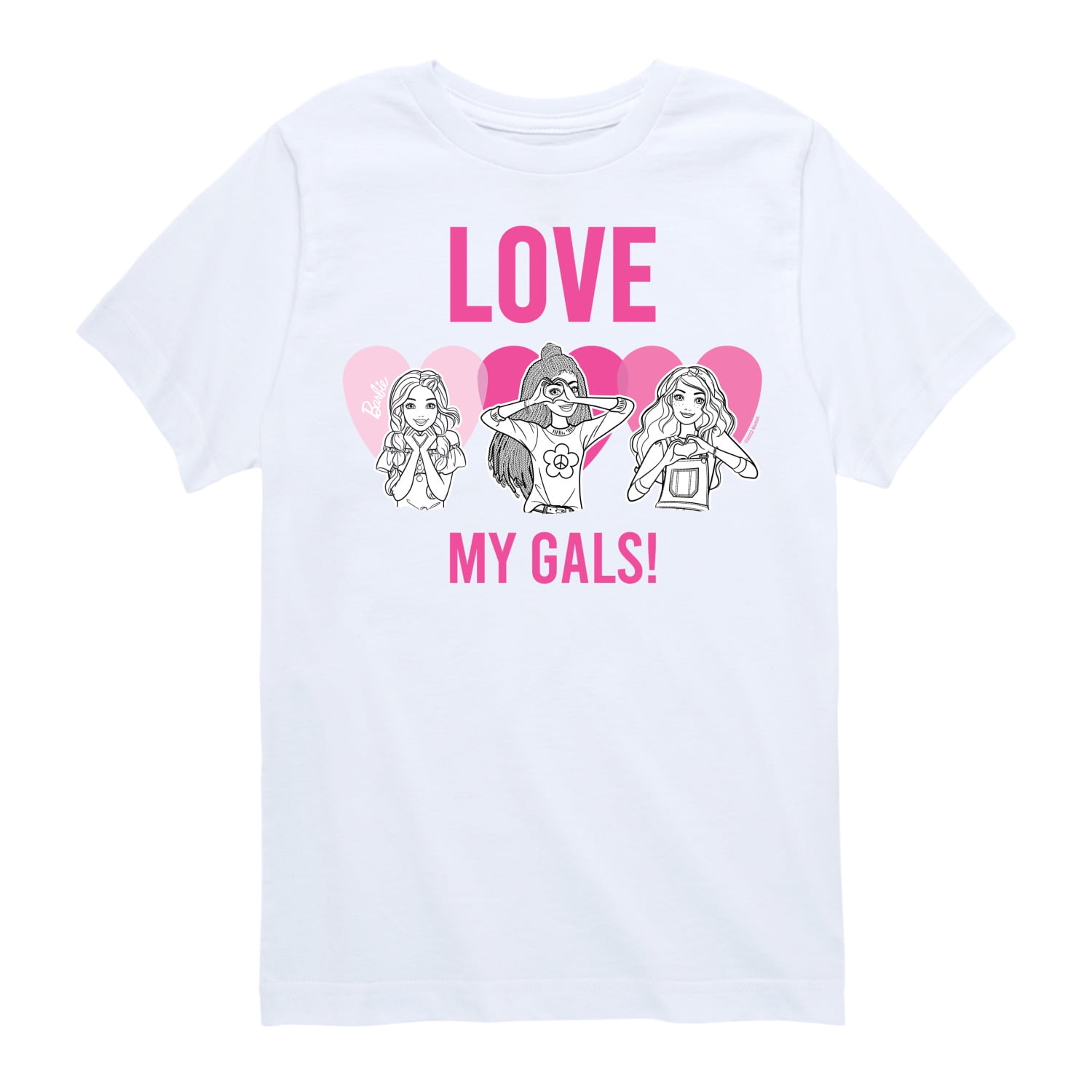 Barbie - Love My Gals - Toddler And Youth Short Sleeve Graphic T-Shirt ...