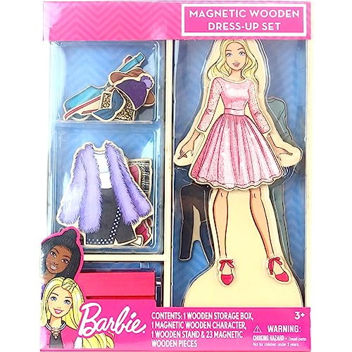 Barbie Magnetic Wooden Dress Up - PDQ - Walmart.com
