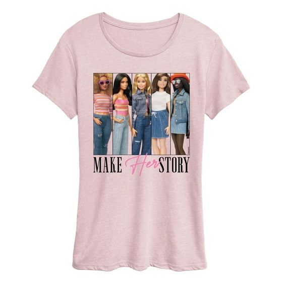 Barbie - Make Herstory Barbie - Women's Short Sleeve Graphic T-Shirt ...