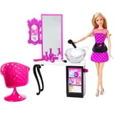 Barbie, Malibu Ave Salon Playset, RRK150, Pink and Purple - Walmart.com