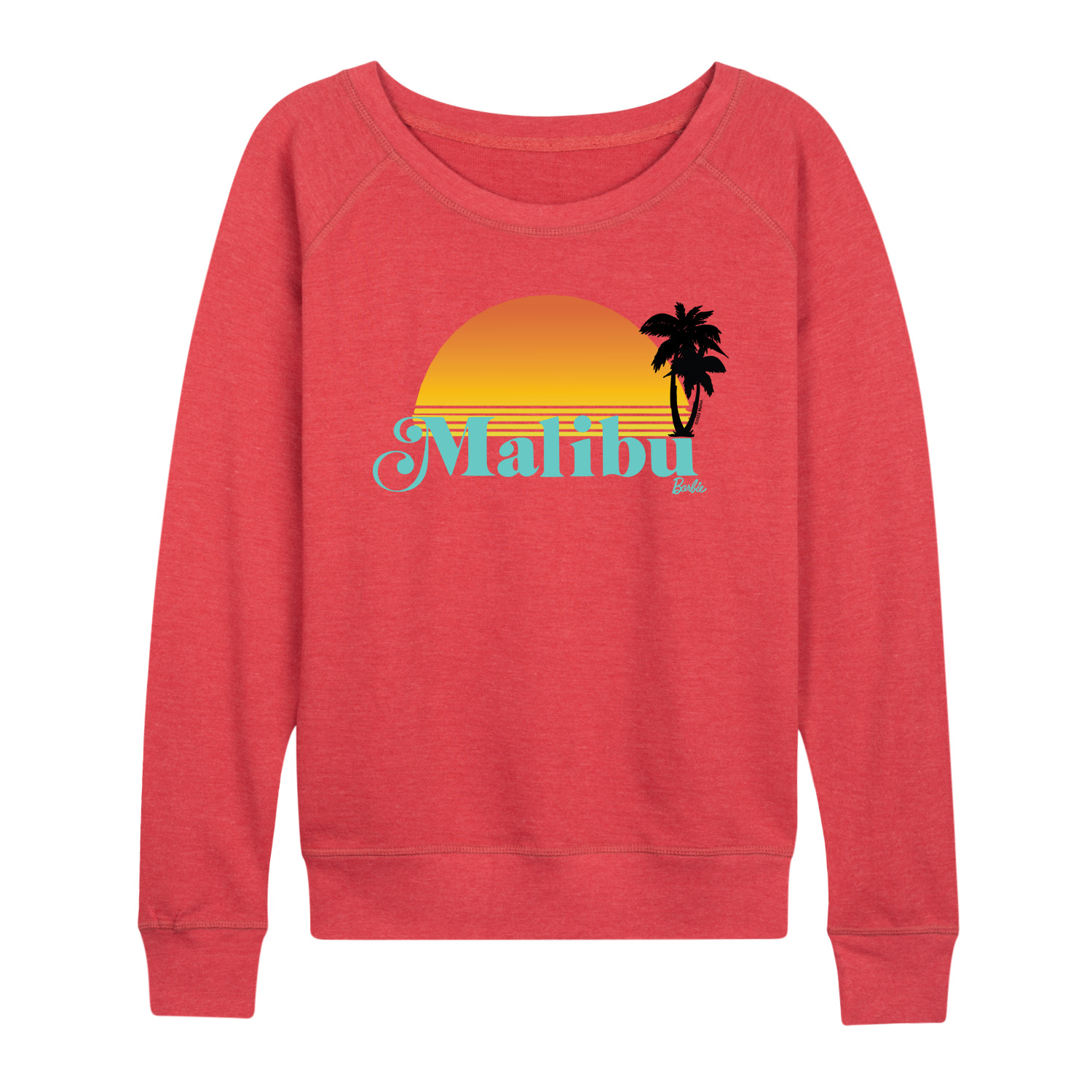 Barbie - Malibu Setsets & Palm Trees - Women's Lightweight French Terry Pullover - Walmart.com