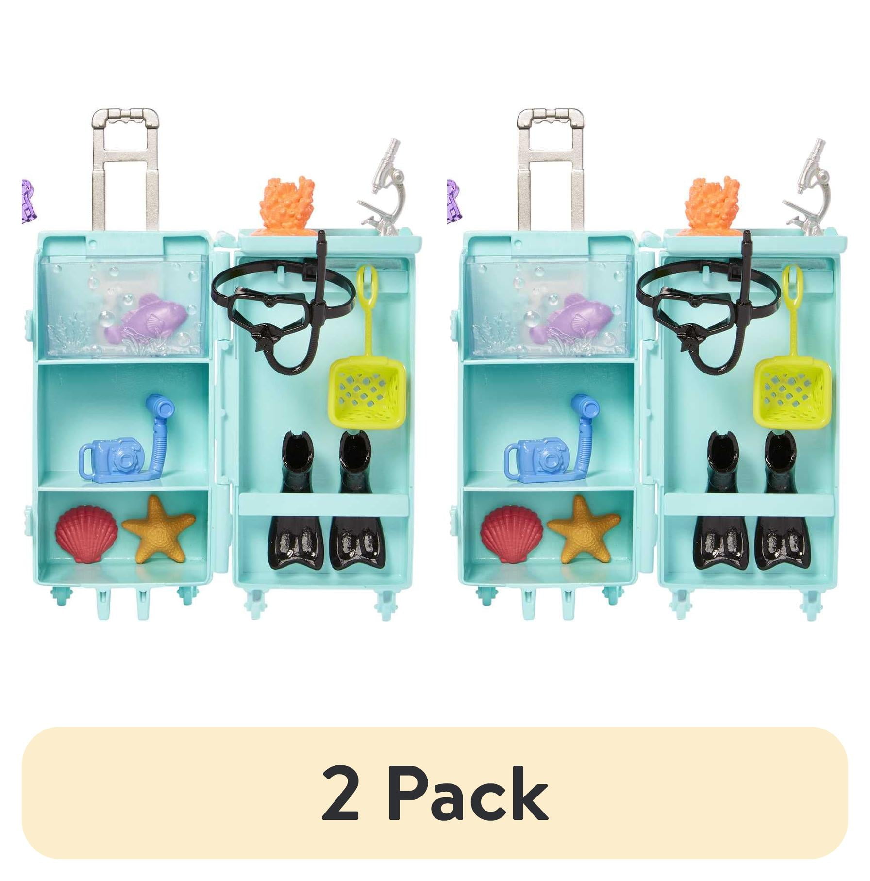 (2 pack) Barbie Marine Biologist Doll and Accessories, Mobile Lab ...