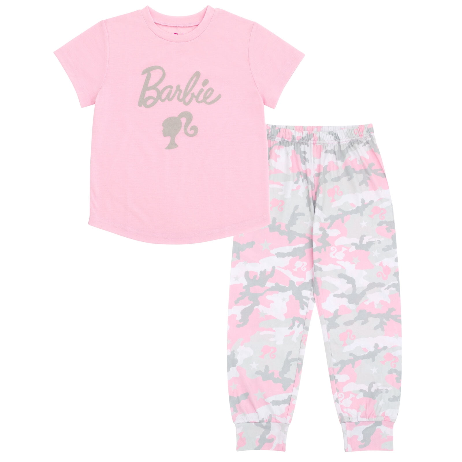 Barbie Matching Family Pajama Shirt and Pants Sleep Set Camo Little Kid ...