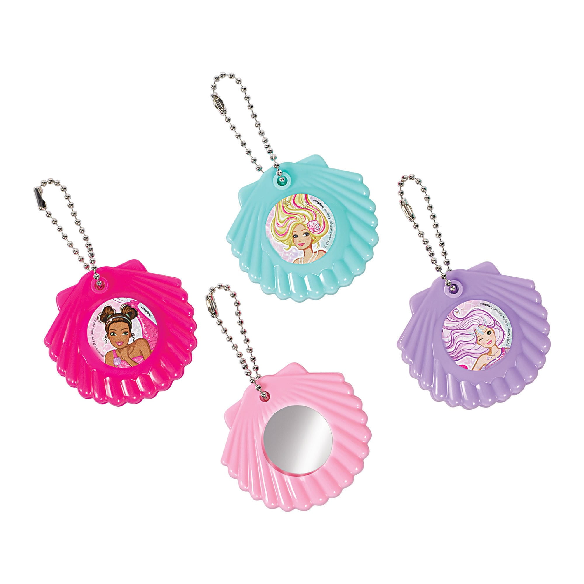 Barbie Mermaid Shell Mirror Keychains (8) - Walmart.com
