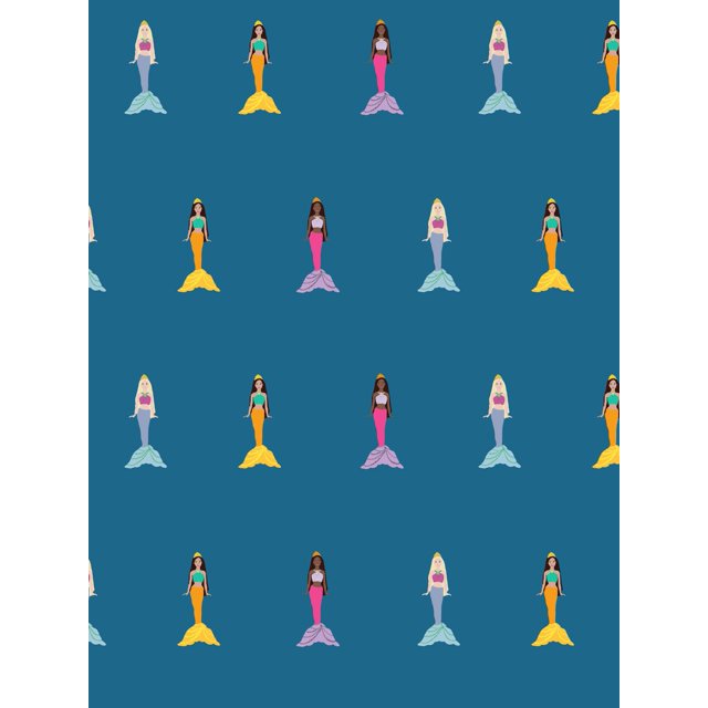 Barbie Mermaids Removable Vinyl Wallpaper, Cadet Blue - Walmart.com