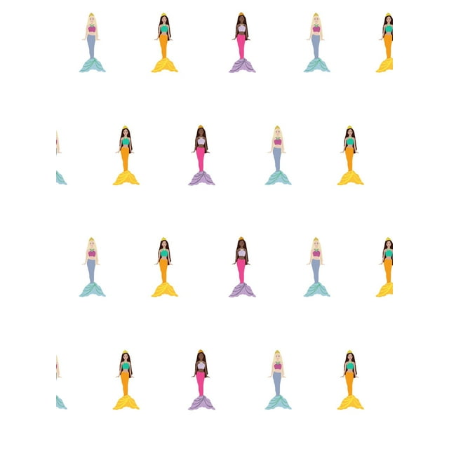 Barbie Mermaids Removable Vinyl Wallpaper, White - Walmart.com