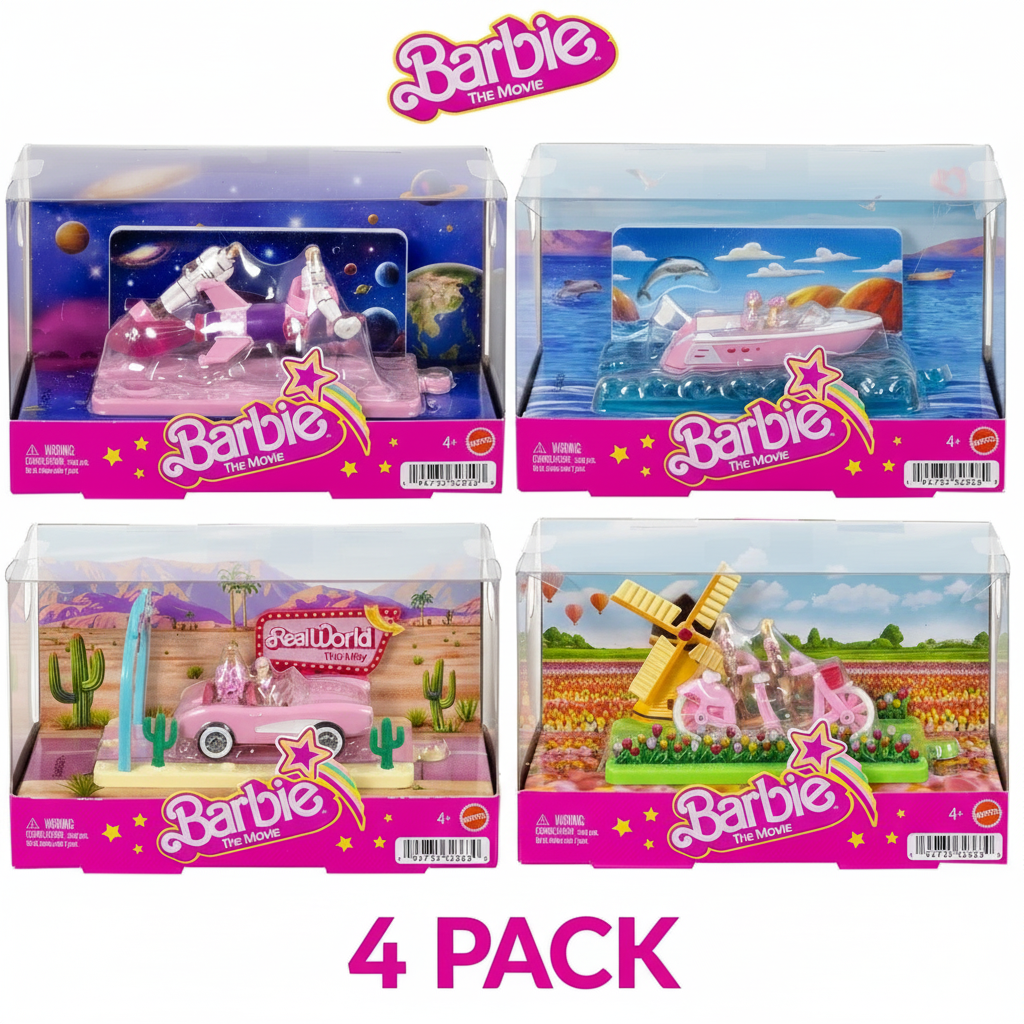 Barbie Mini Barbie Land Barbie The Movie Vehicle Collection, Includes 2 ...