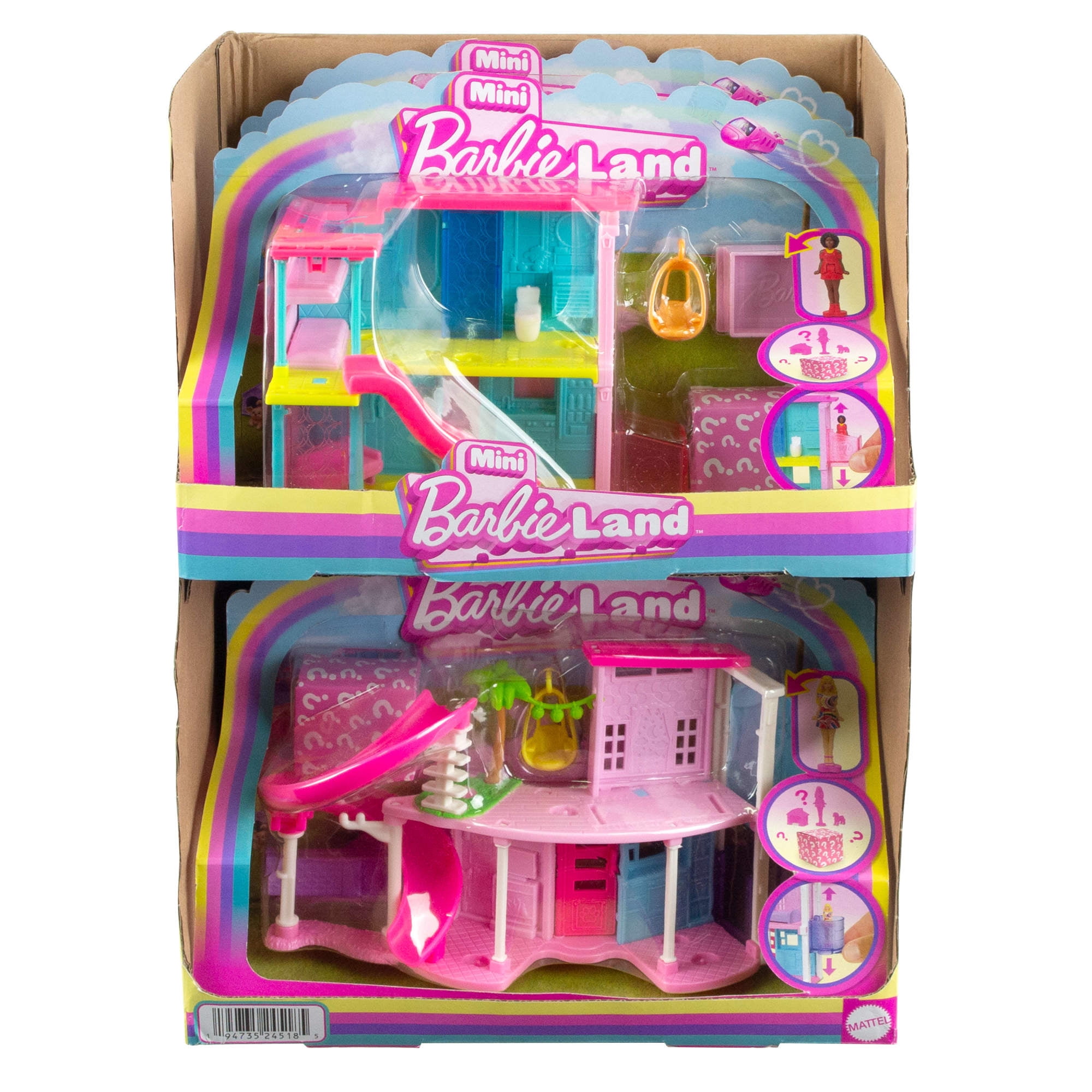 Barbie Mini Barbie Land Doll House Playsets with 1.5-Inch Doll ...